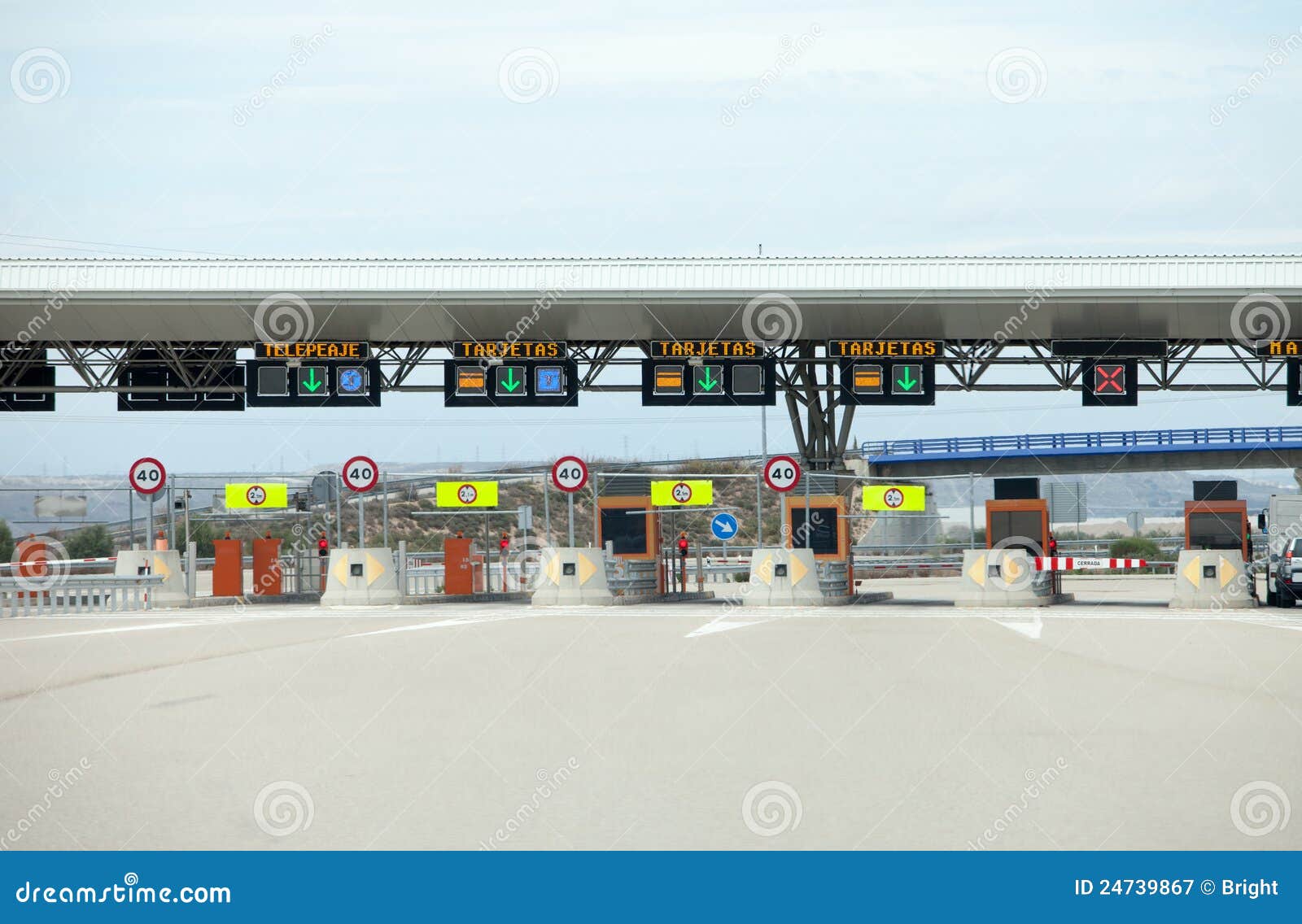 Toll Road stock image. Image of card, toll, highway, gate - 24739867