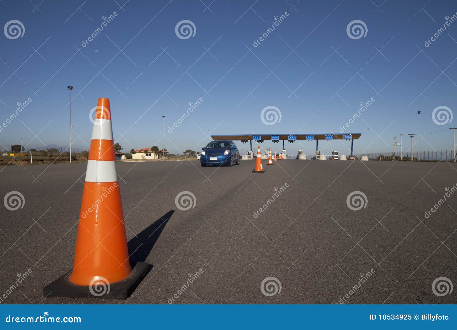 Toll road checkpoint stock image. Image of closed, money - 10534925