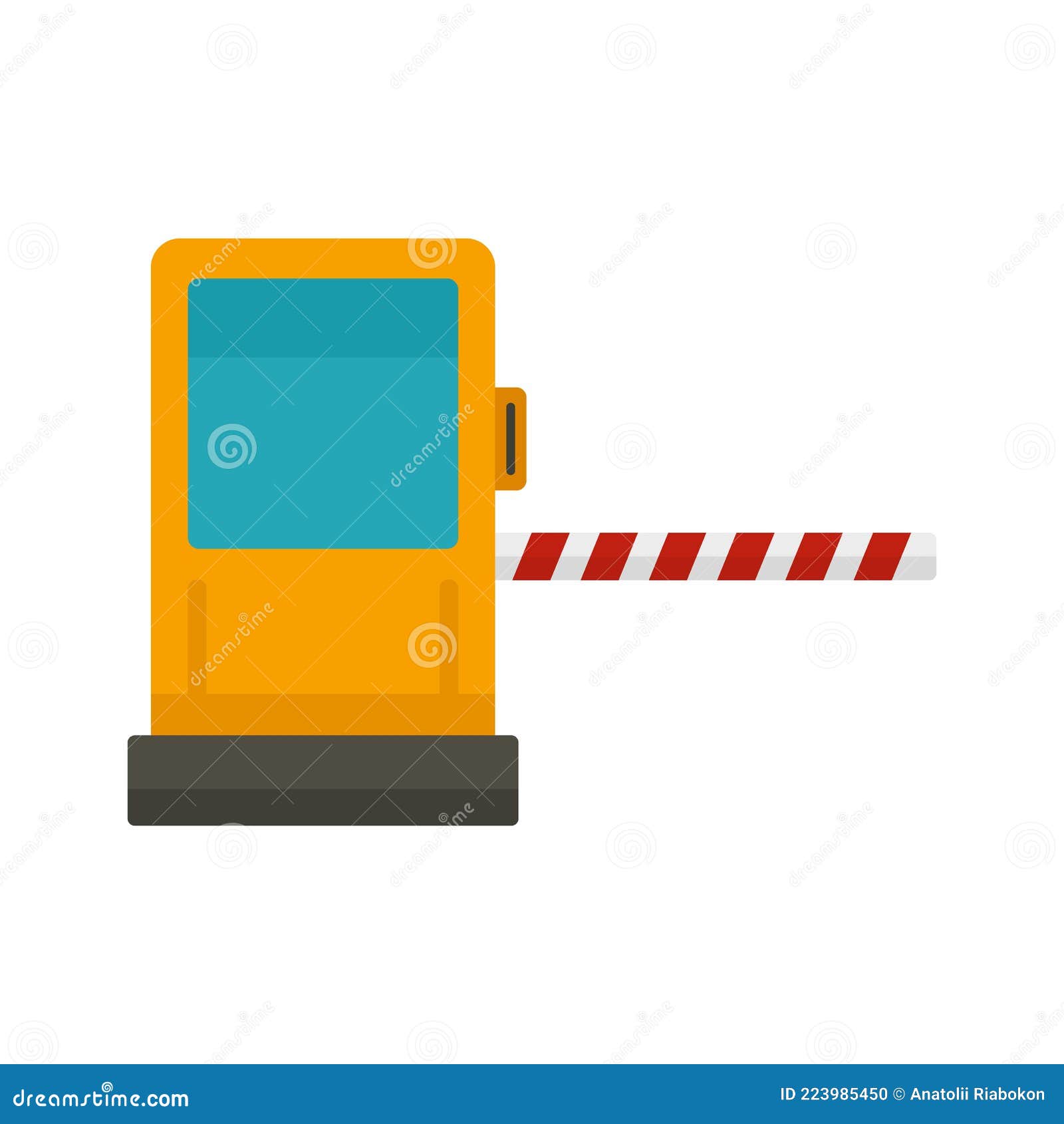 Toll Road Gate Icon Flat Isolated Vector Stock Vector - Illustration of ...