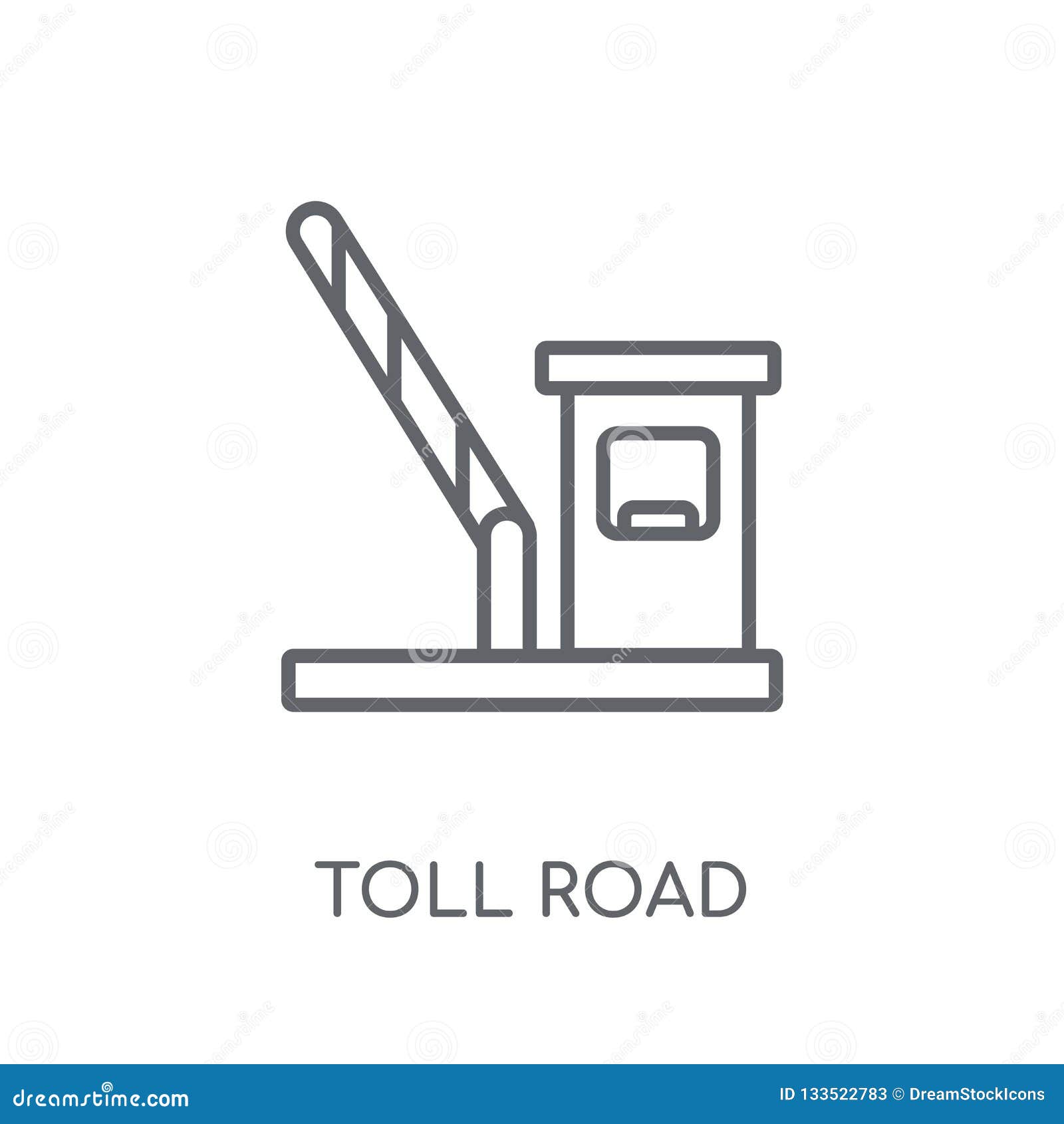 Toll Road Linear Icon Modern Outline Toll Road Logo Concept On Stock Vector Illustration Of
