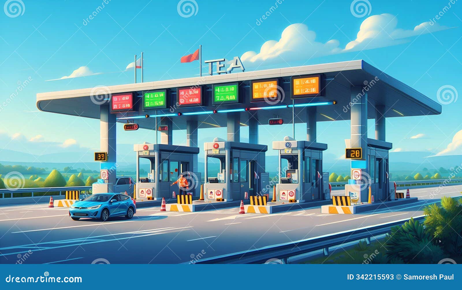 Toll Security Parking Car Barrier. Checkpoint Gate Border Logoaccess ...