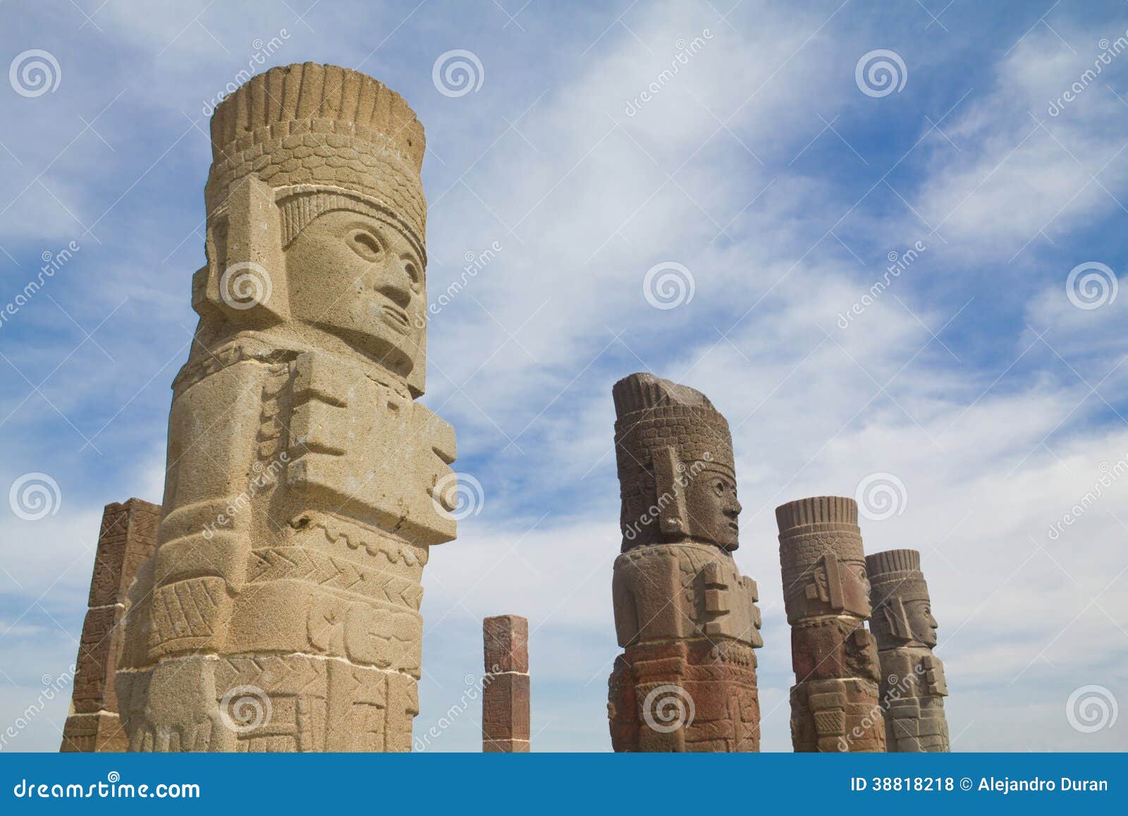 Toltec sculptures stock photo. Image of history, maya - 38818218