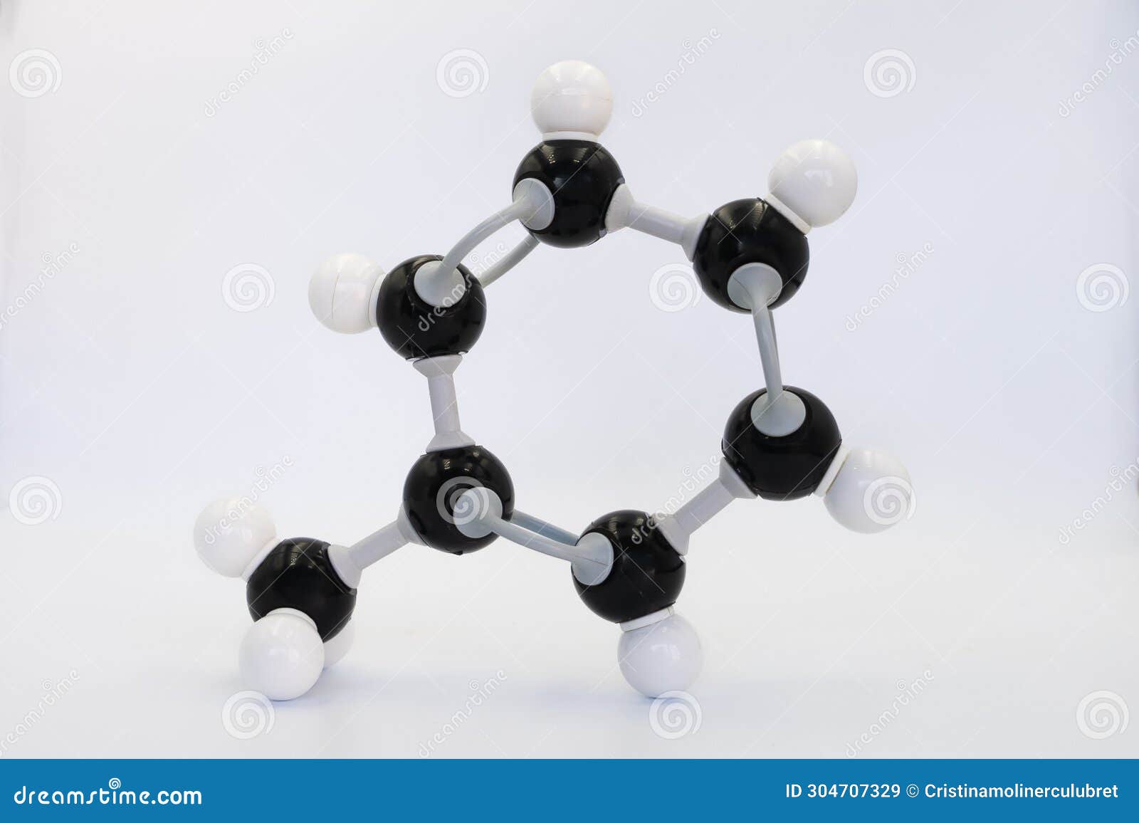 Toluene (or Methylbenzene) Molecule Made by Molecular Model on White ...
