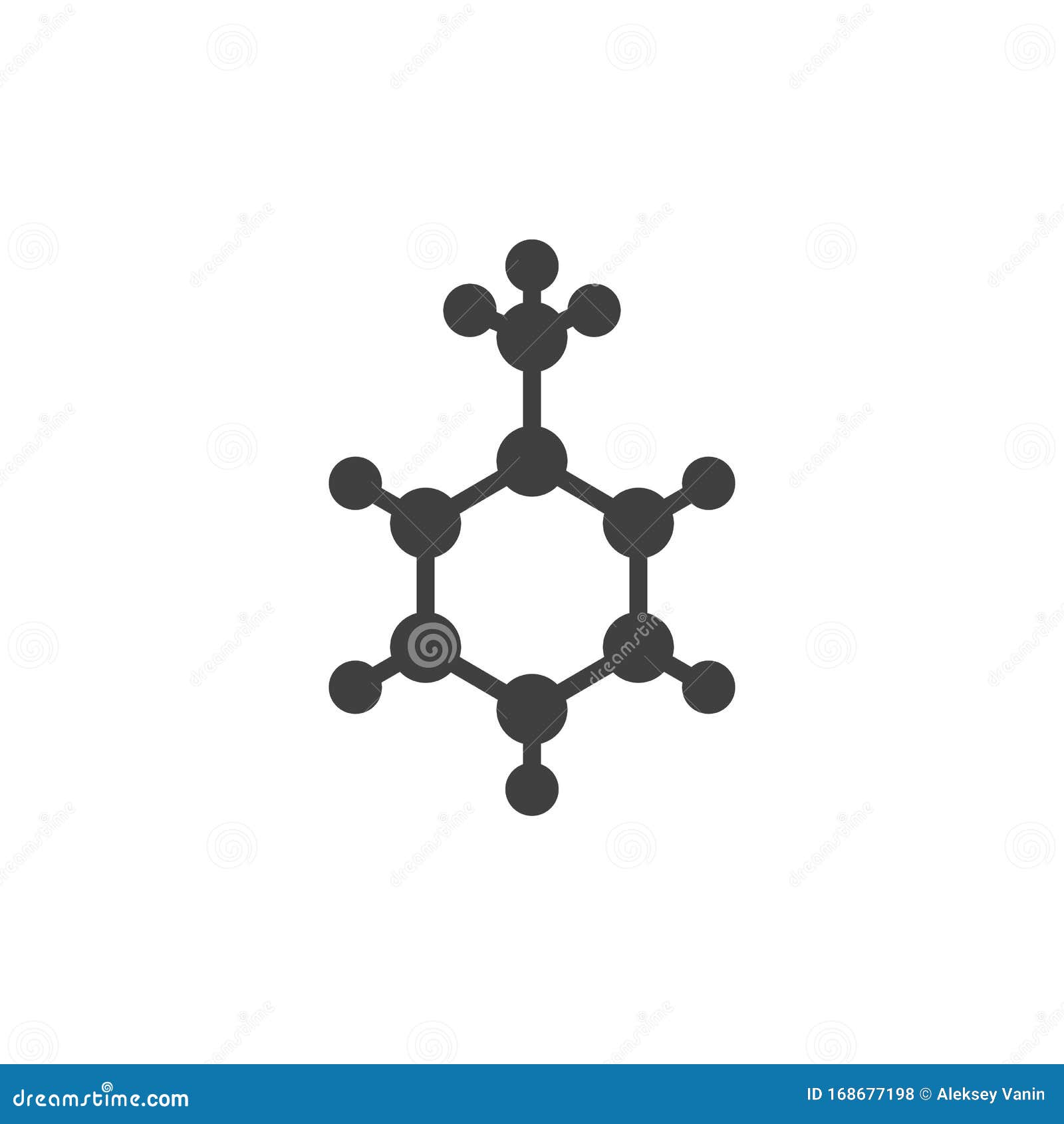 Toluene Molecular Structure Vector Icon Stock Vector - Illustration of ...