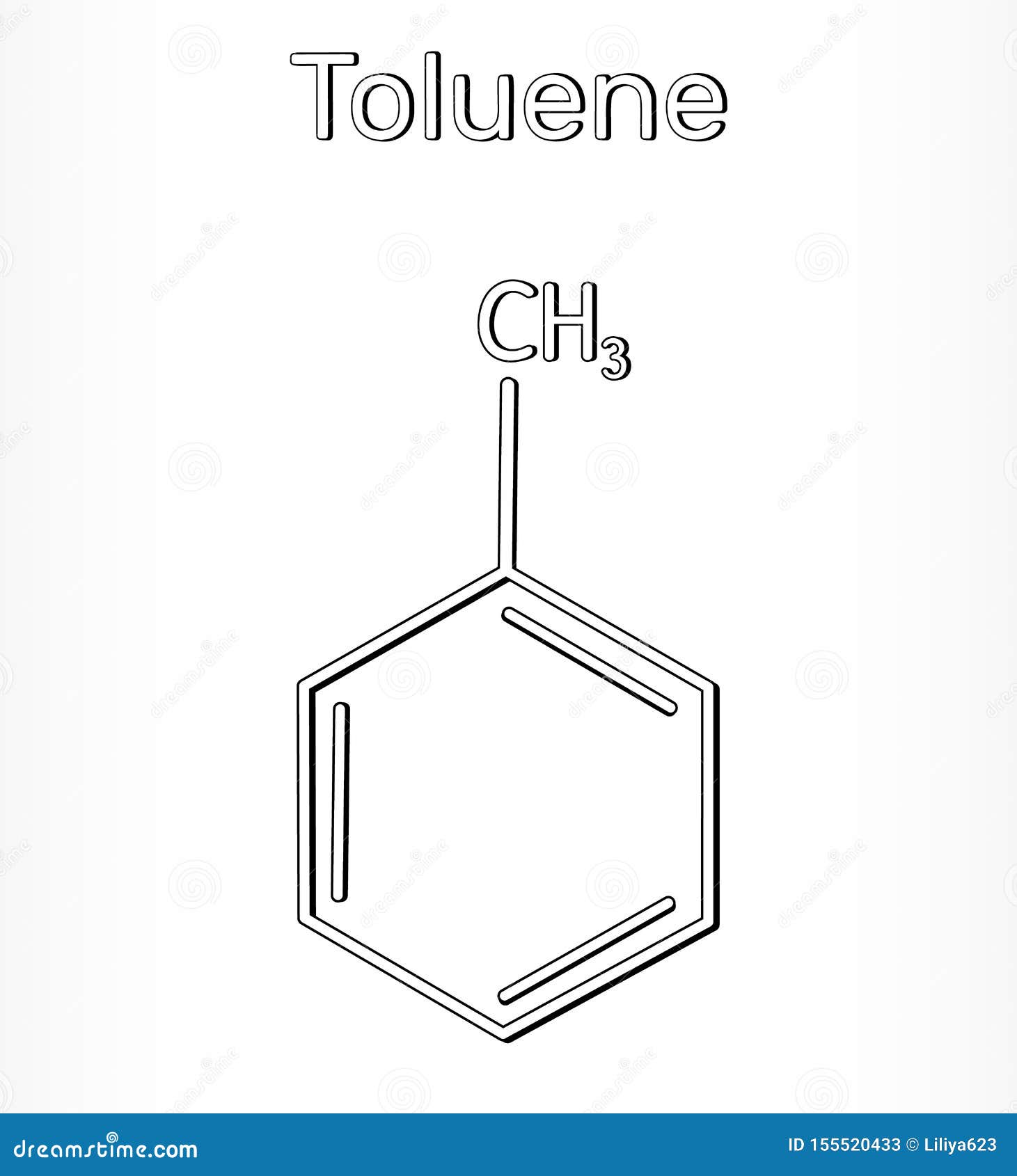 Toluene Molecule, C7H8 - Structural Chemical Formula and Model Stock ... Toluene Molecule, C7H8 - Structural Chemical Formula and Model Stock ...