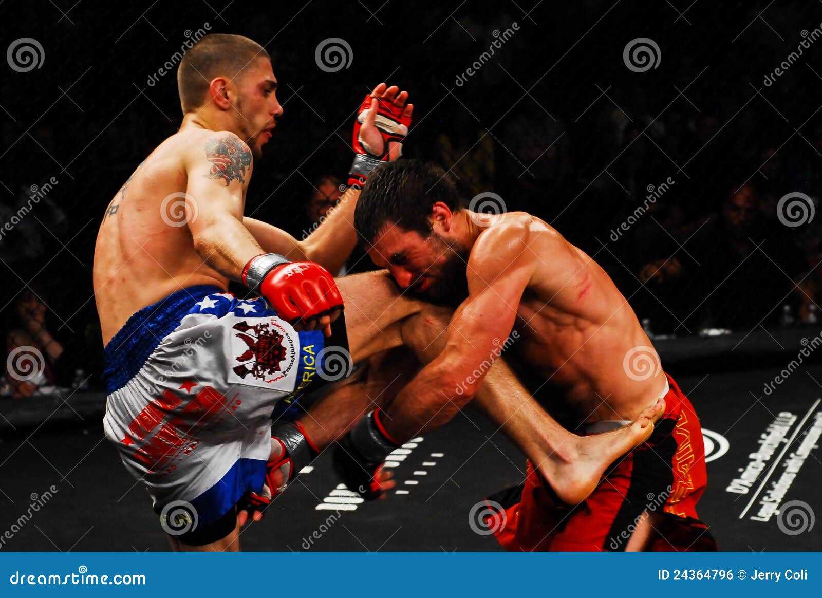 Tom Evans V. Dominic Warr MMA Fight Editorial Photo - Image of kick ...