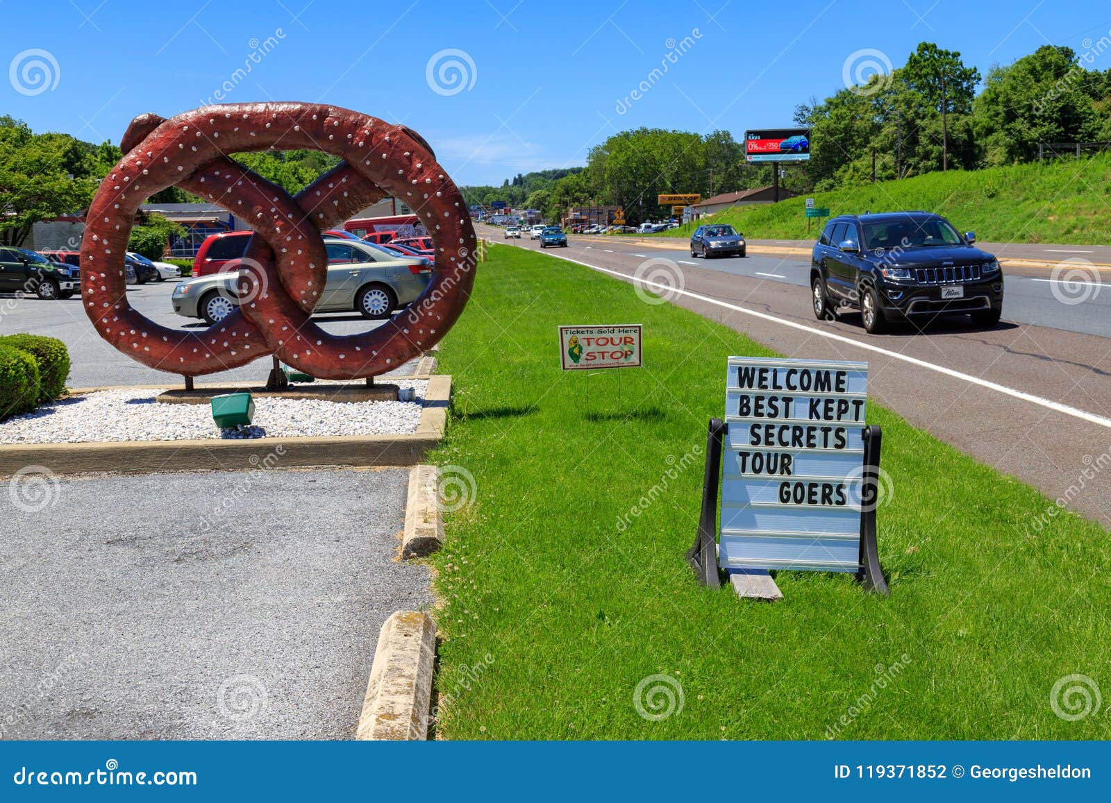 Tom Sturgis Pretzel Signs photographie éditorial. Image du système ...