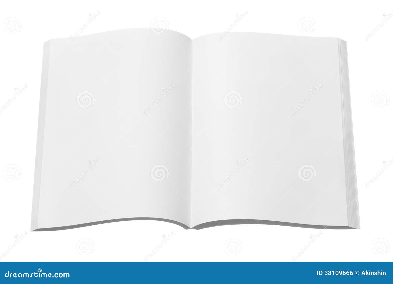 Tom tidskrift eller bok arkivfoto. Bild av papper, vitt - 38109666