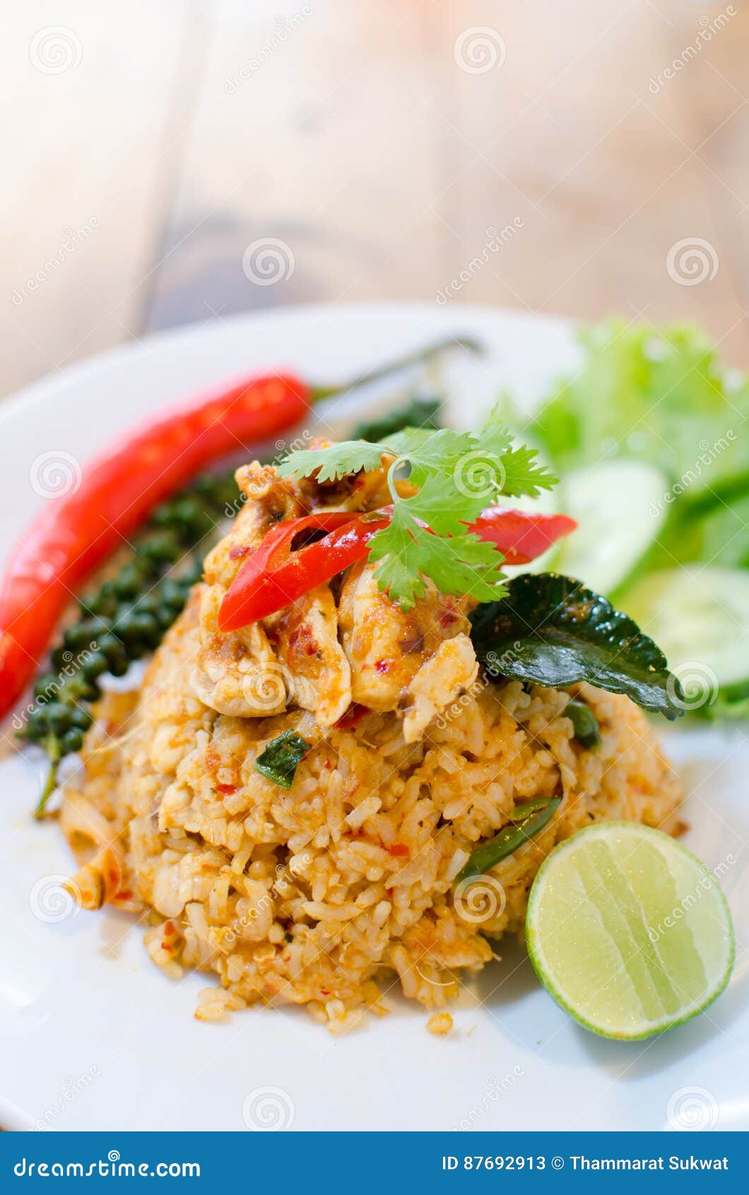 Tom yum fried rice stock image. Image of pepper, asia - 87692913