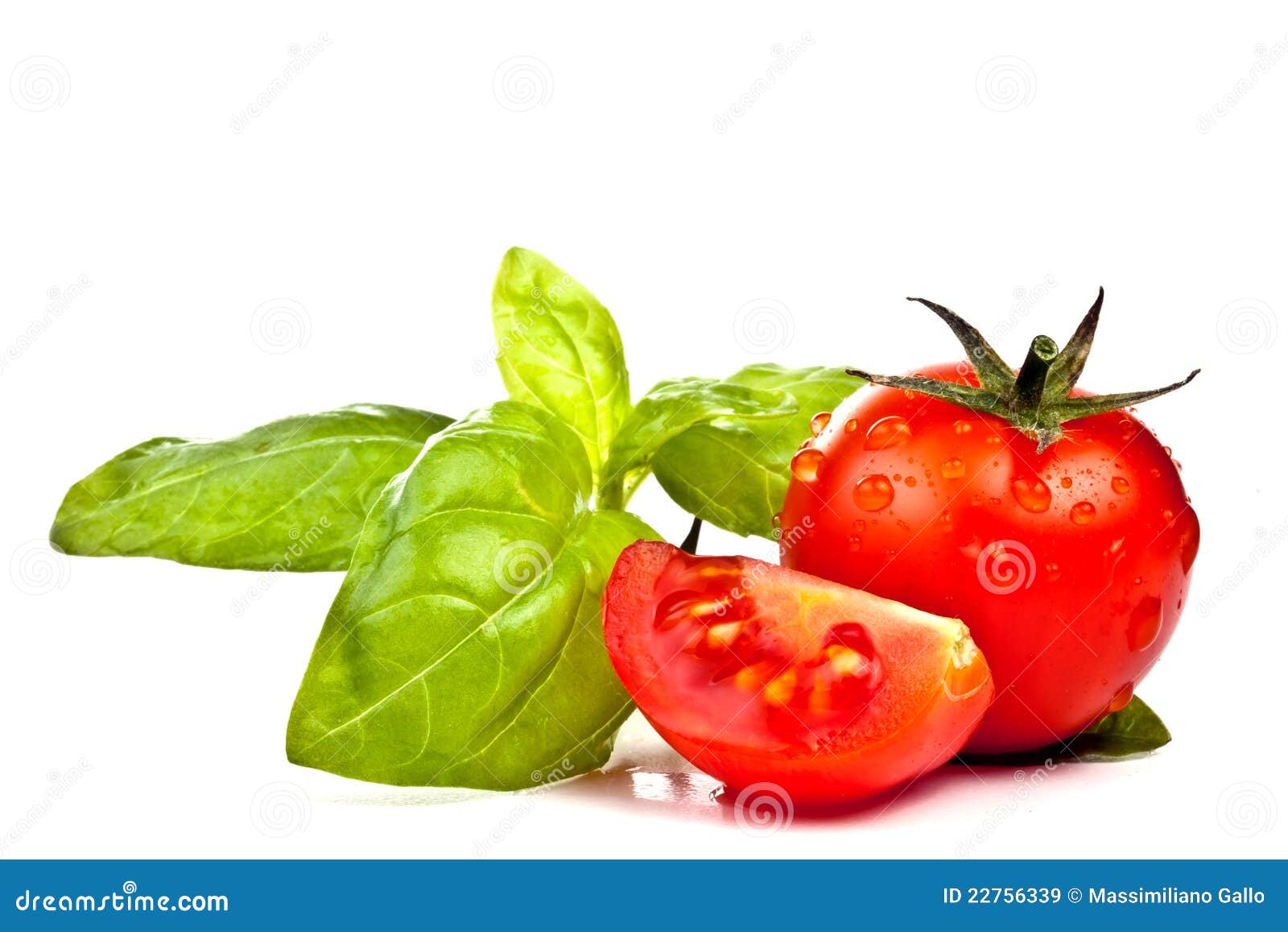 Tomaat Van Pachino En Basilicum Stock Afbeelding - Image of bladeren ...