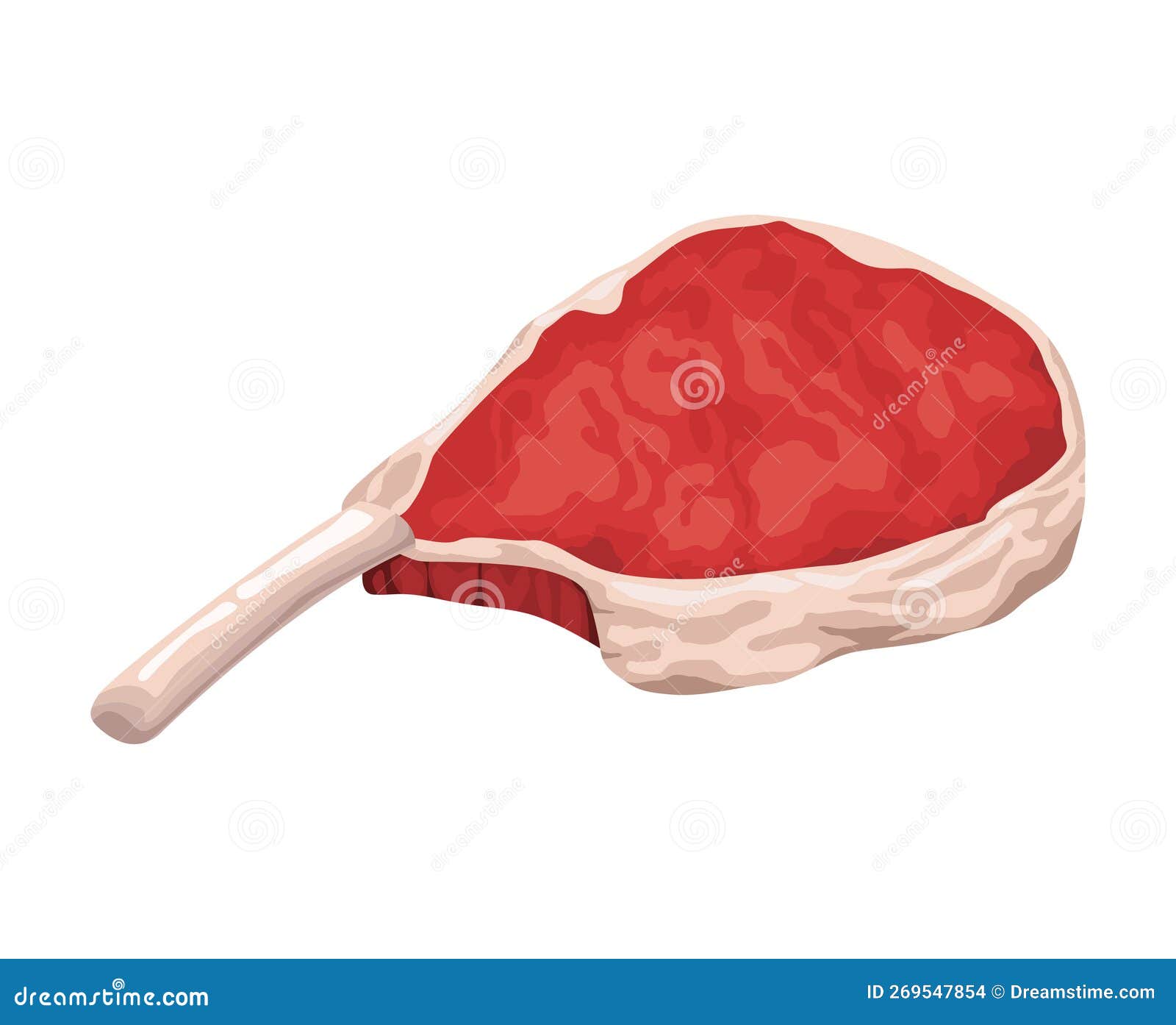 Tomahawk beef meat cut stock vector. Illustration of food - 269547854