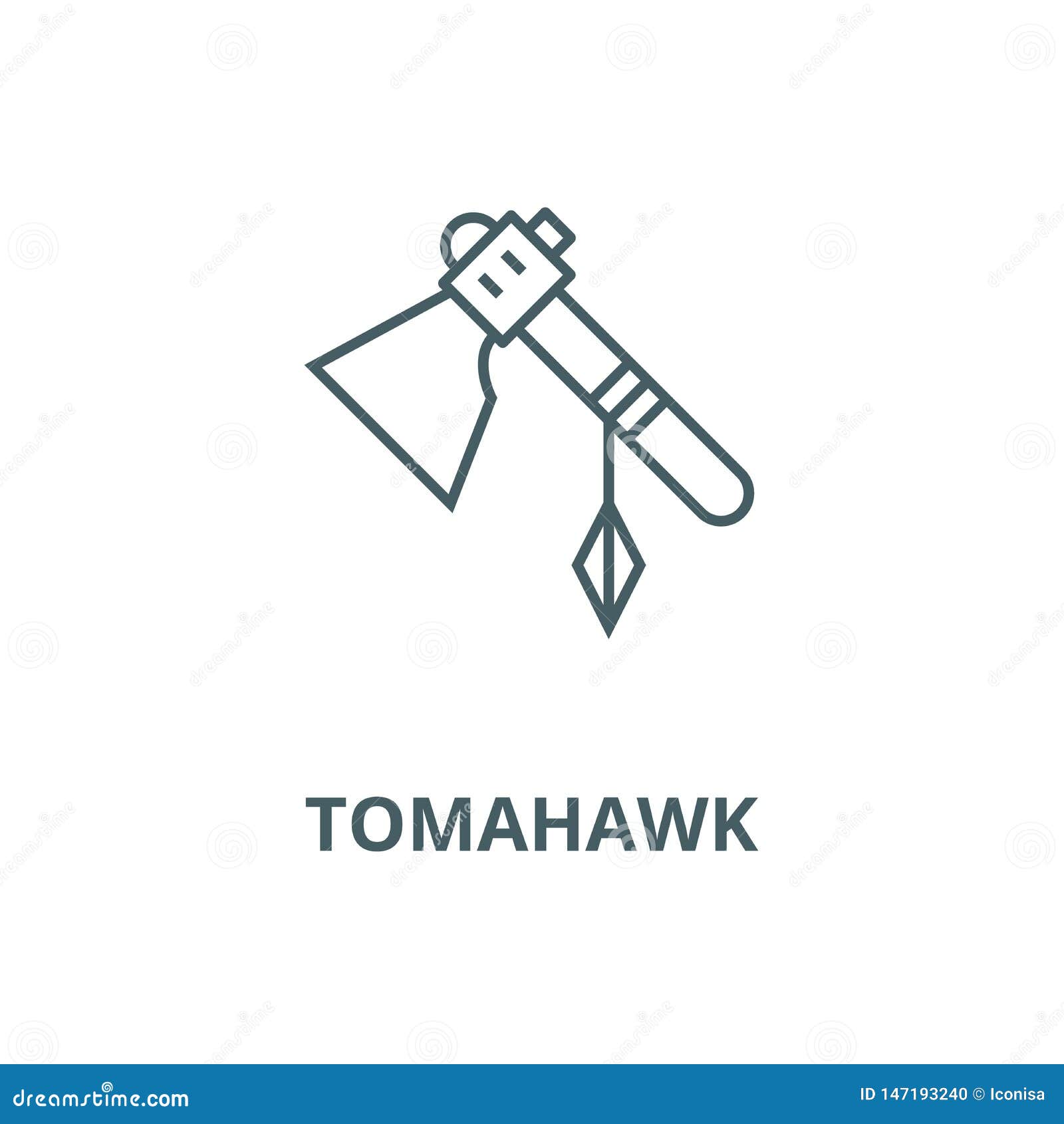 Tomahawk Linear Icon. Modern Outline Tomahawk Logo Concept On Wh Vector Illustration ...