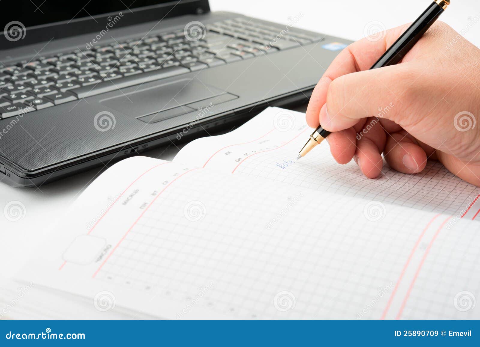 Tomando notas imagem de stock. Imagem de nota, macro - 25890709