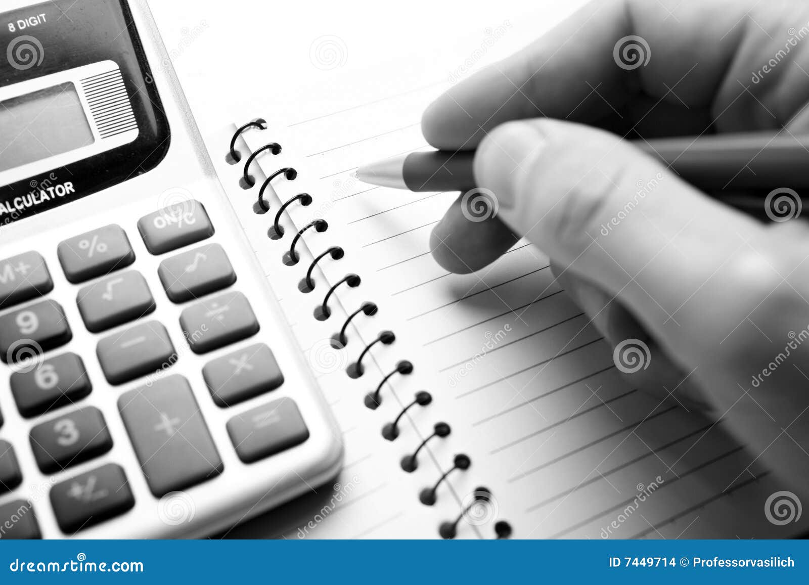 Tomar notas foto de archivo. Imagen de datos, persona - 7449714