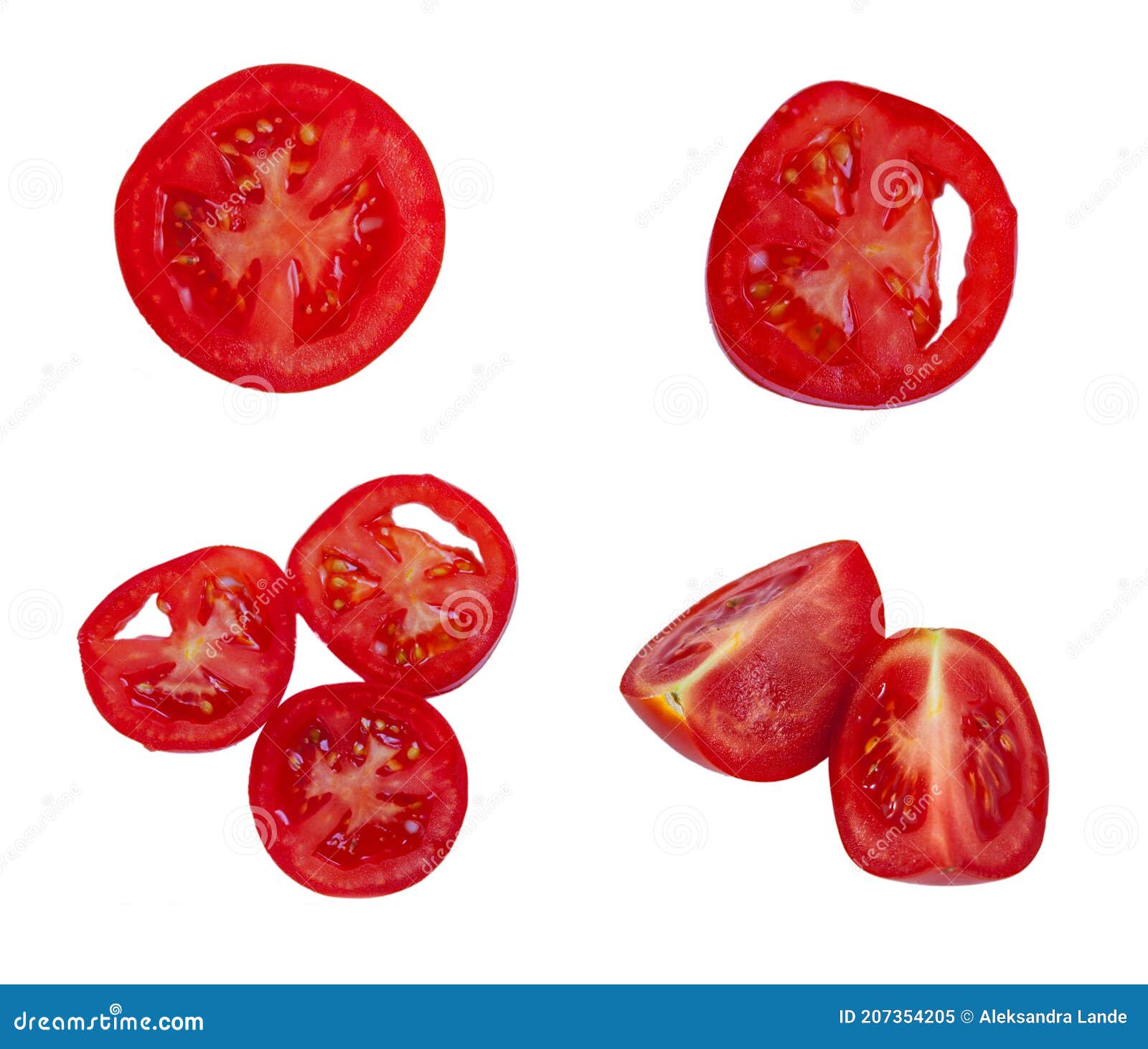 Tomate cortado isolado imagem de stock. Imagem de cozinhar - 207354205