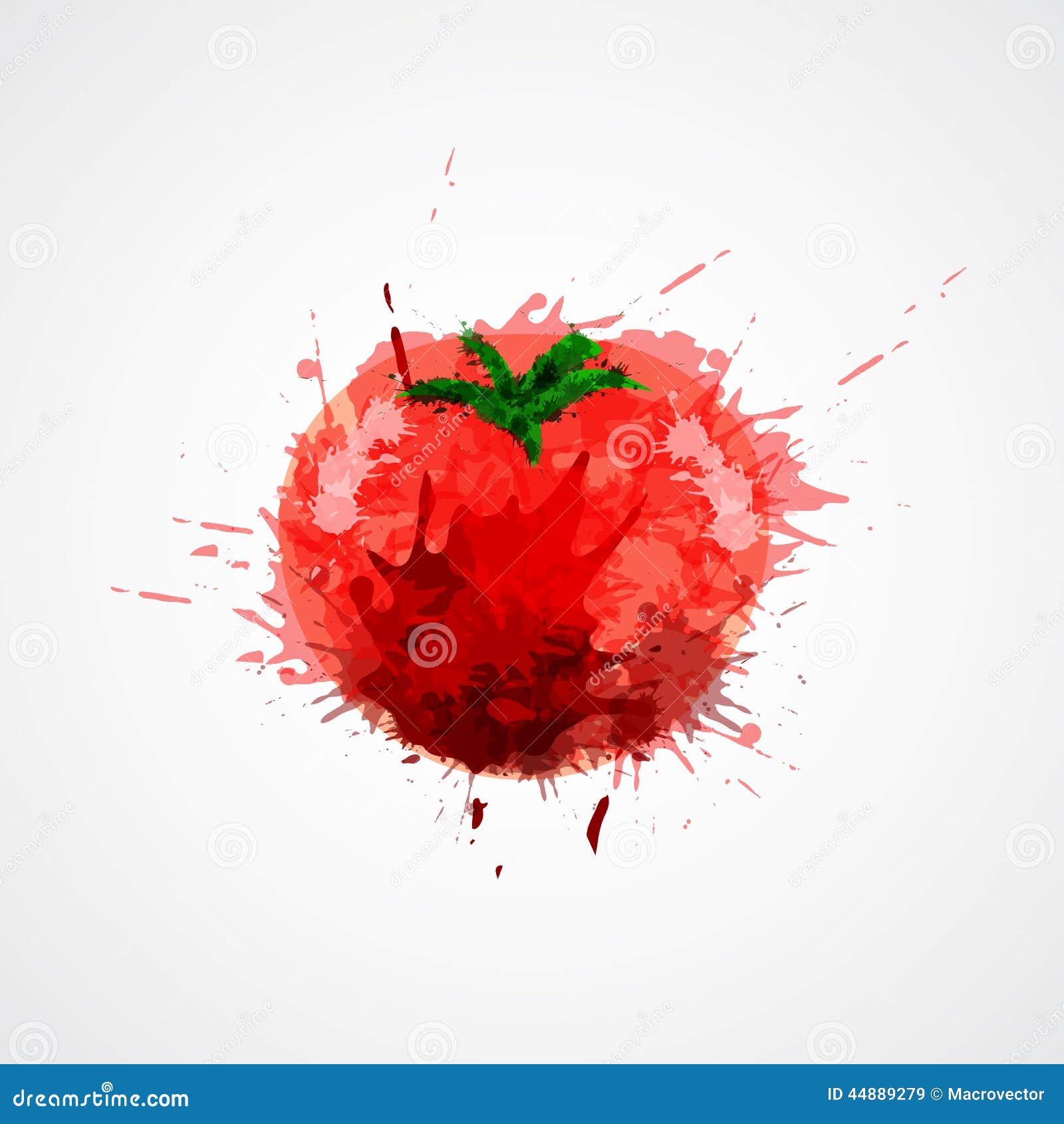 Tomate manchado aislado ilustración del vector. Ilustración de chapoteo ...