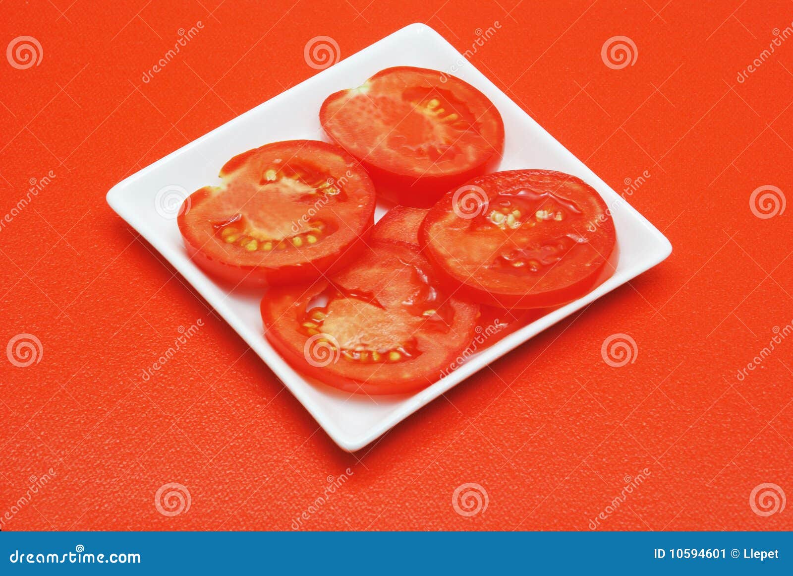 Tomate rebanado imagen de archivo. Imagen de ensalada - 10594601