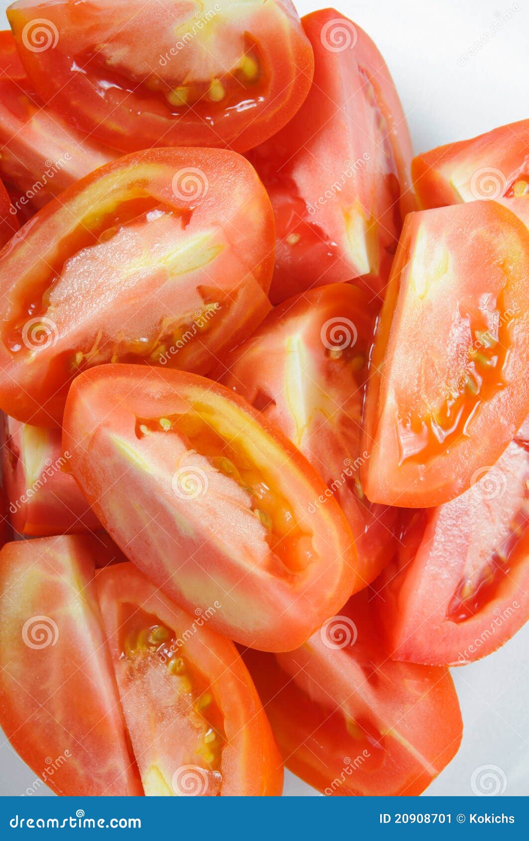 Tomate rebanado imagen de archivo. Imagen de crudo, coma - 20908701