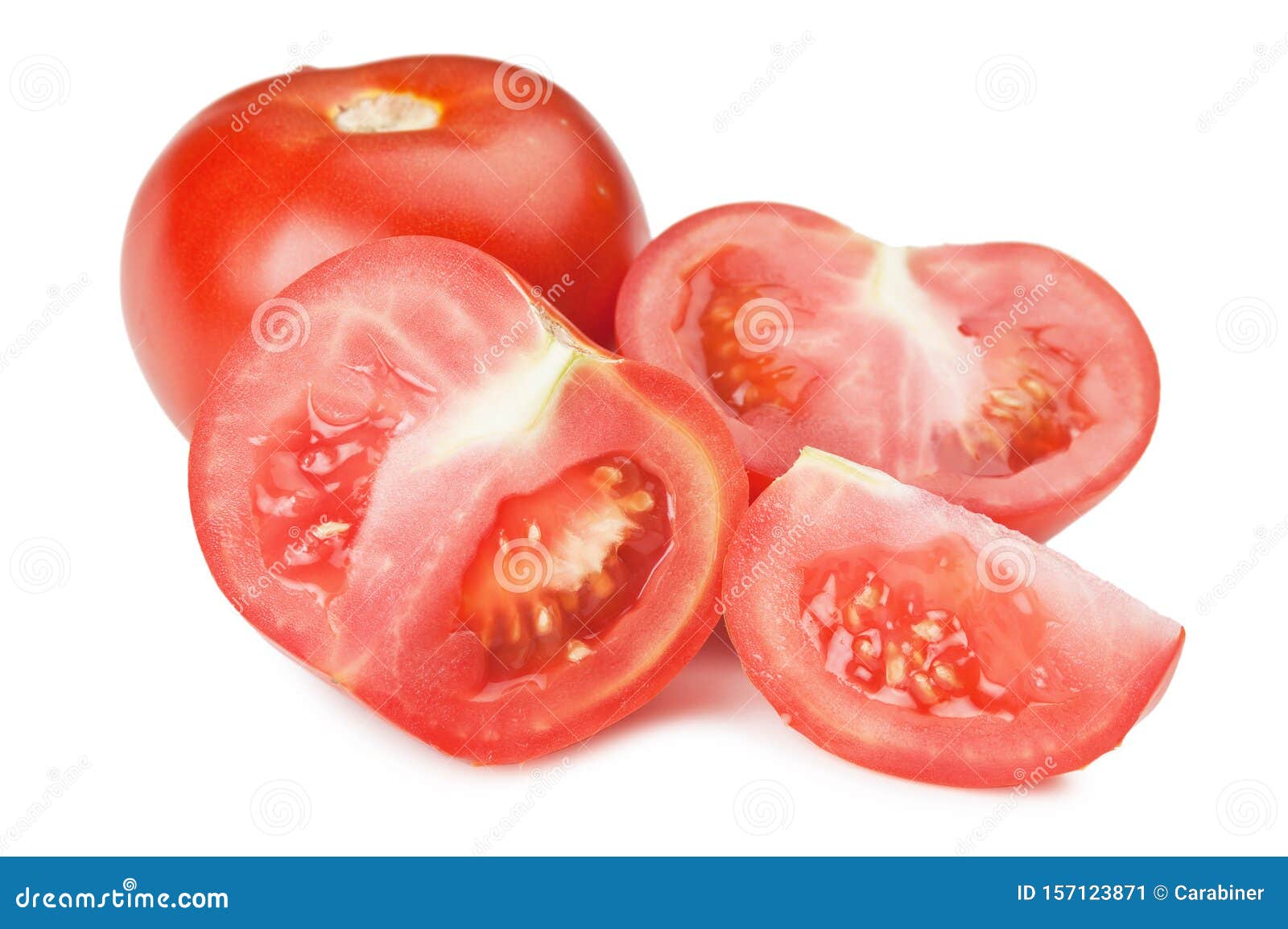 Tomate rebanado aislado imagen de archivo. Imagen de tomate - 157123871