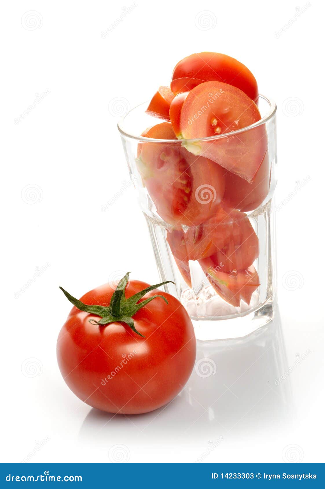 Tomate Und Scheiben Im Glas Stockbild - Bild von reif, diät: 14233303