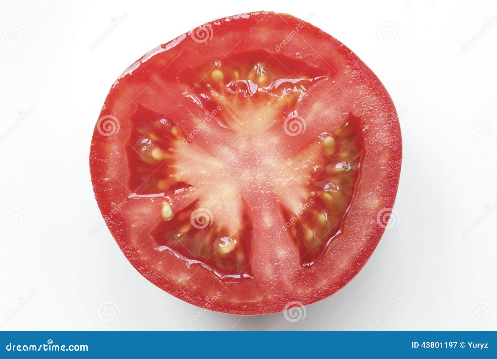 Tomatenscheibe stockbild. Bild von hell, tomate, gesund - 43801197