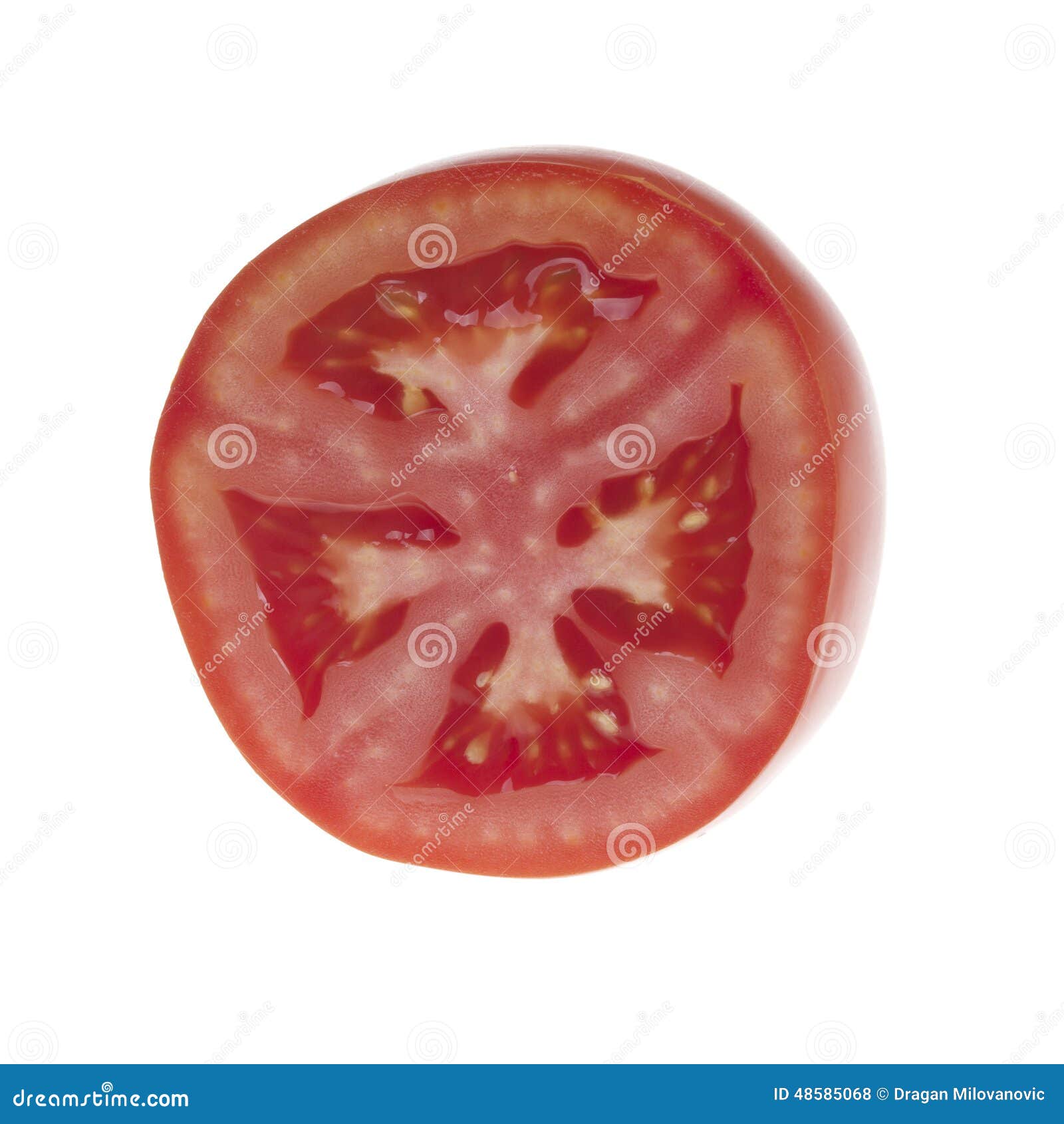 Tomatenscheibe Lokalisiert Auf Weiß Stockfoto - Bild von gesund ...