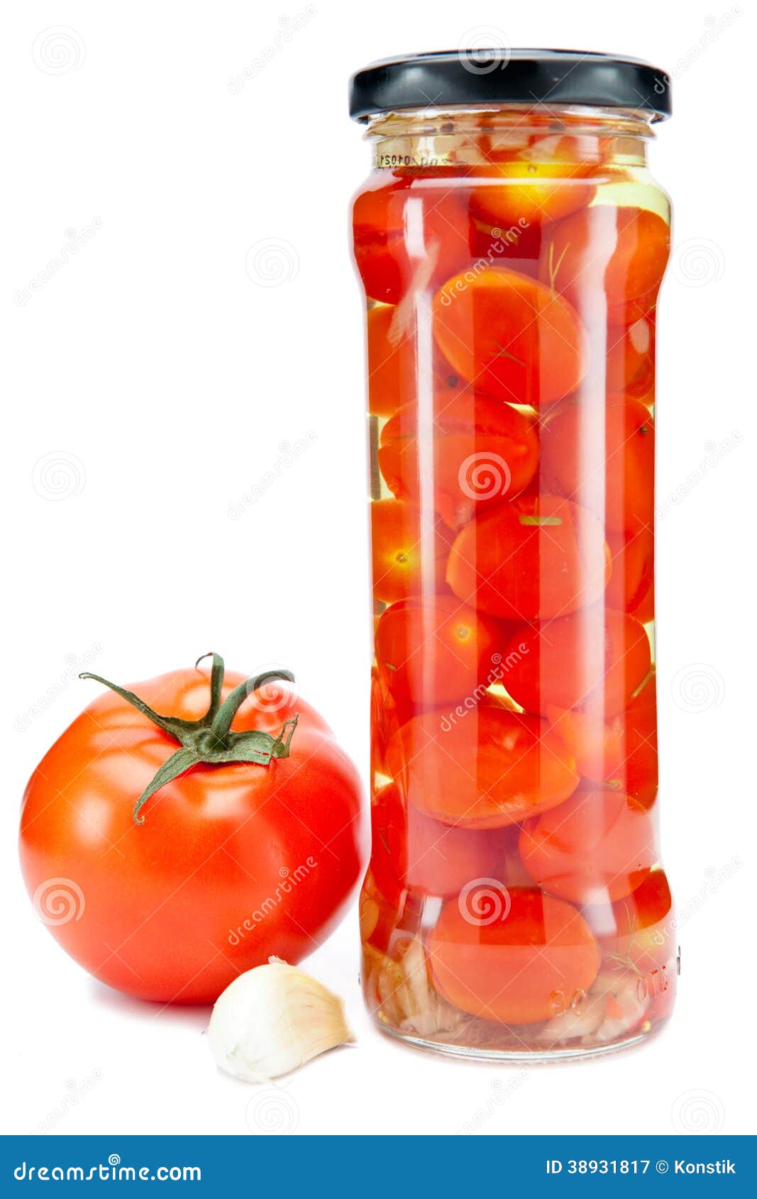 Tomates Enlatados Nos Frascos De Vidro Imagem de Stock - Imagem de ...