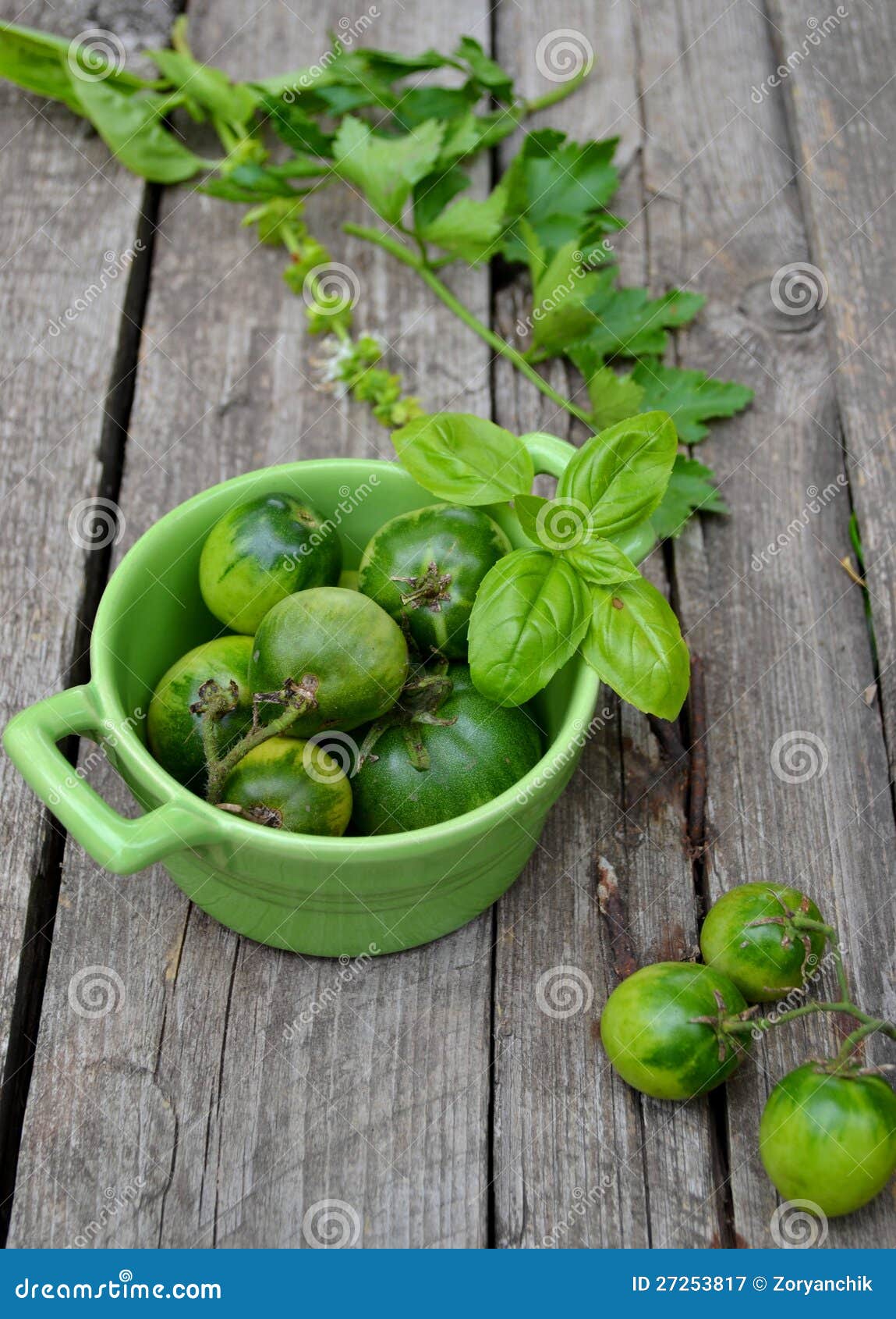 Tomates verdes imagem de stock. Imagem de tomates, jardim - 27253817