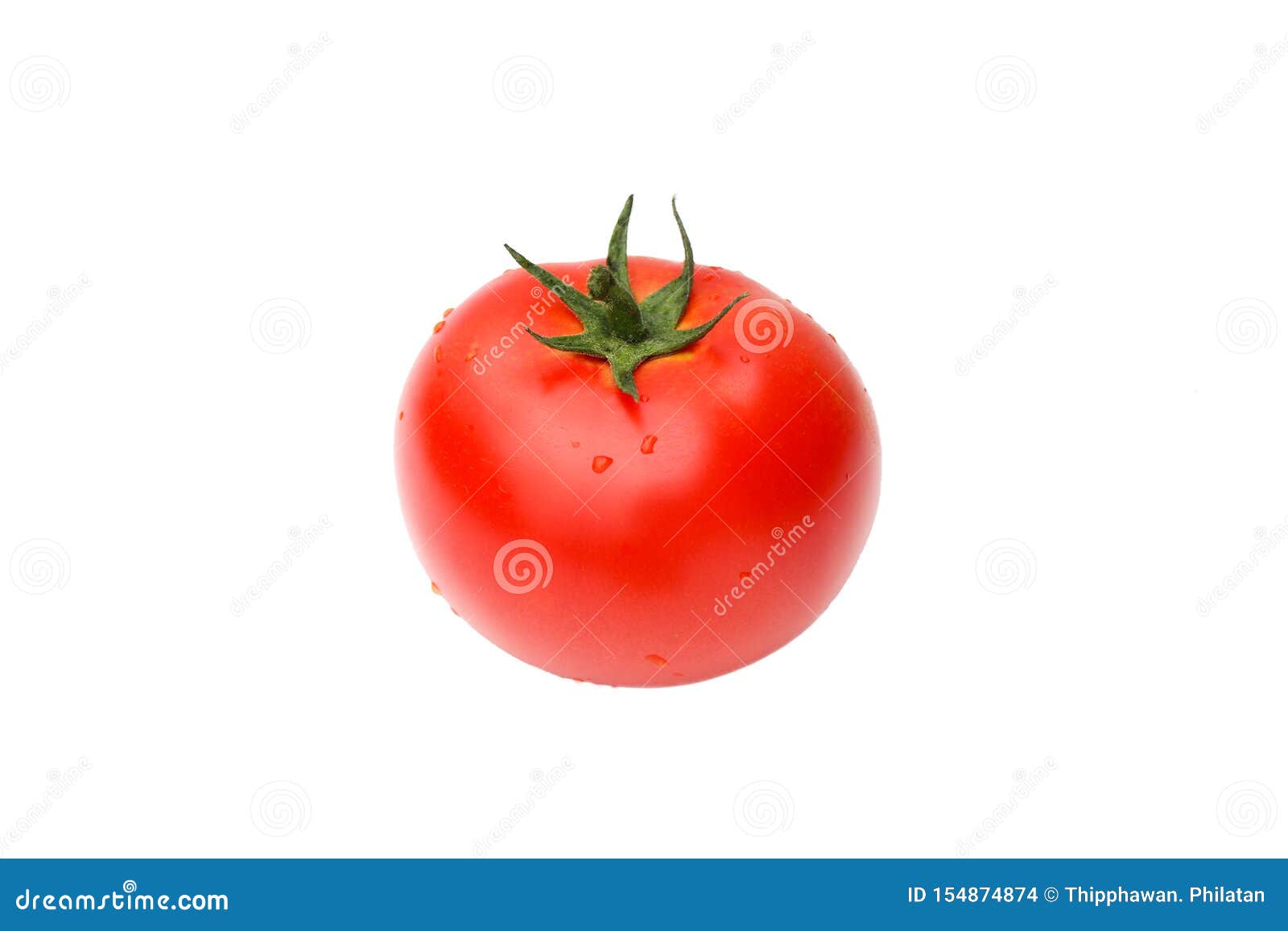 One Red Tomato Isolated on White Background Stock Photo - Image of ...