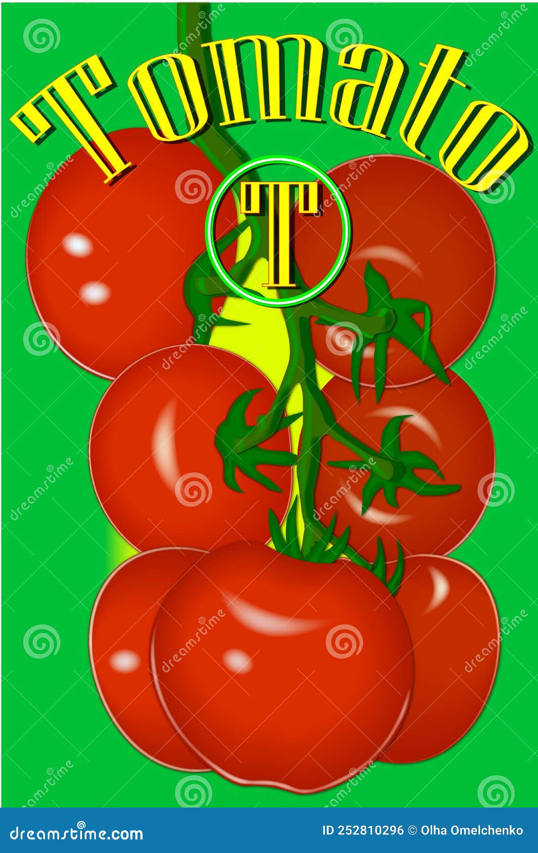 Tomato Children S Alphabet (ABC) Vegetables and Fruits. Stock ...
