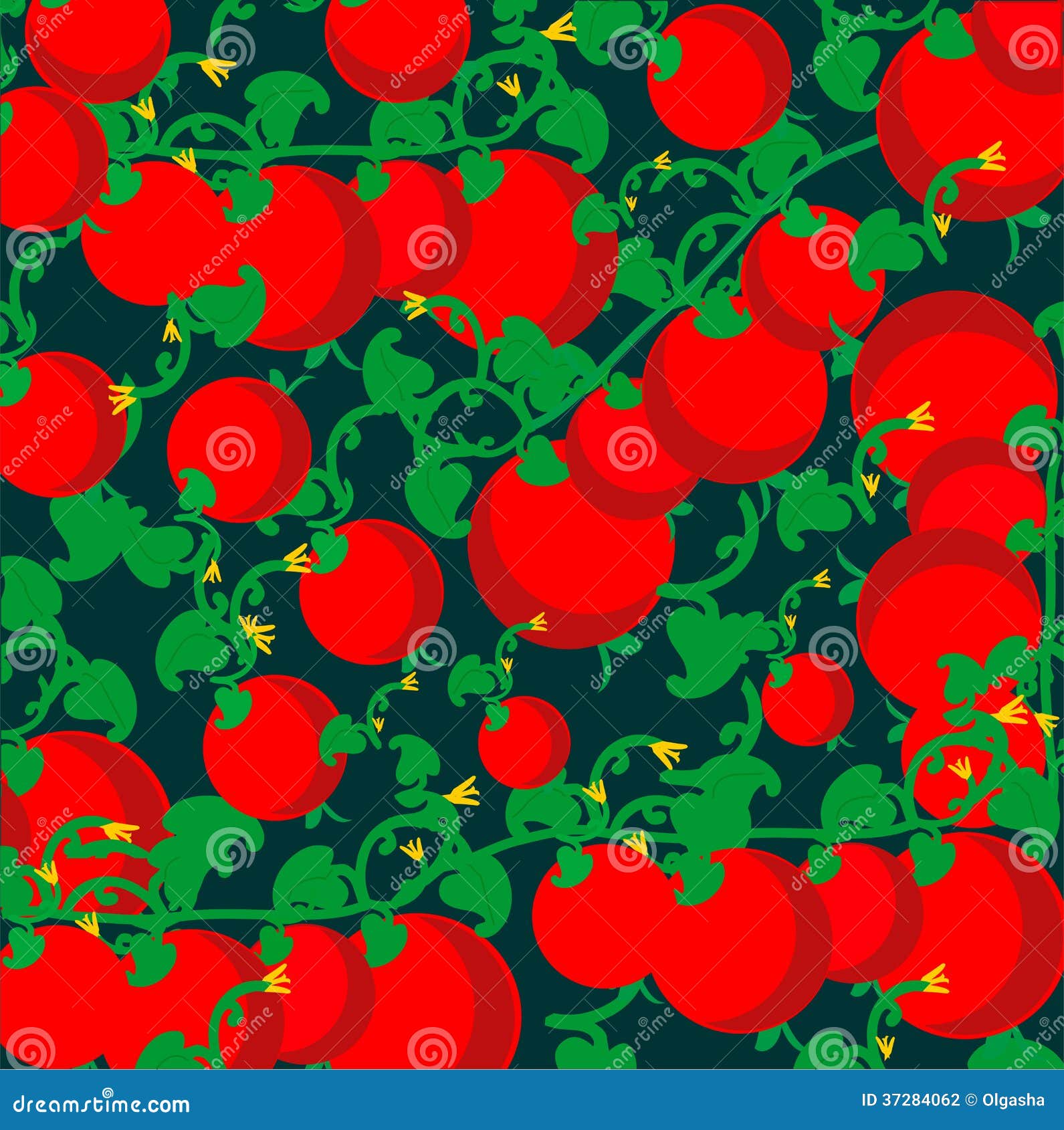 Tomato background stock vector. Illustration of branch - 37284062