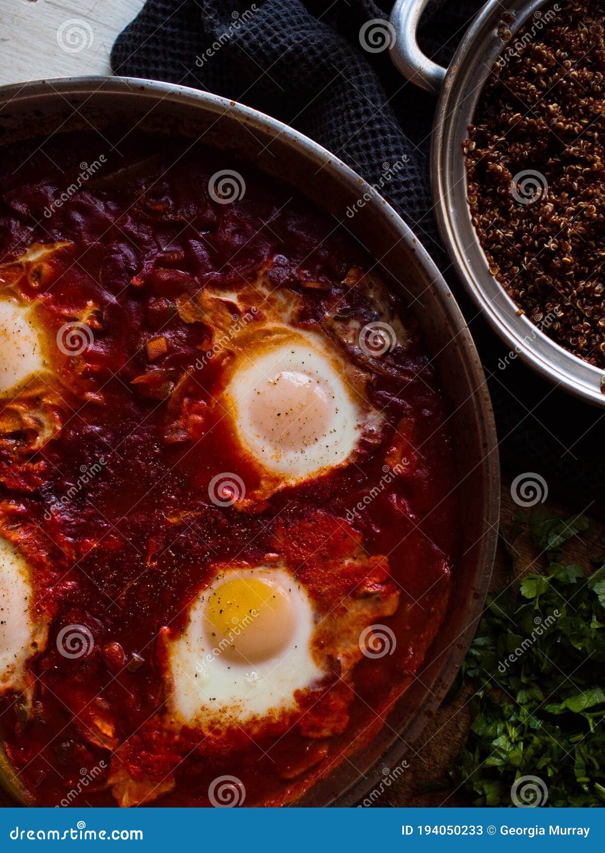 Tomato Based Shakshuka - Middle Eastern Food In The Pan Royalty-Free ...