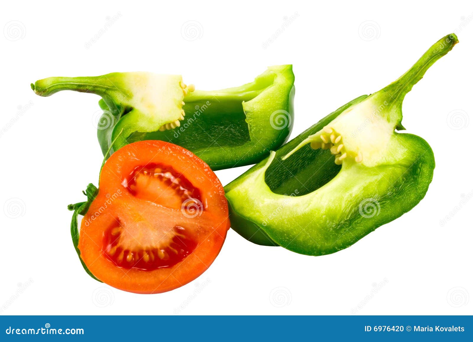 Tomato and Bell Pepper Slices Stock Photo - Image of tomato, food: 6976420