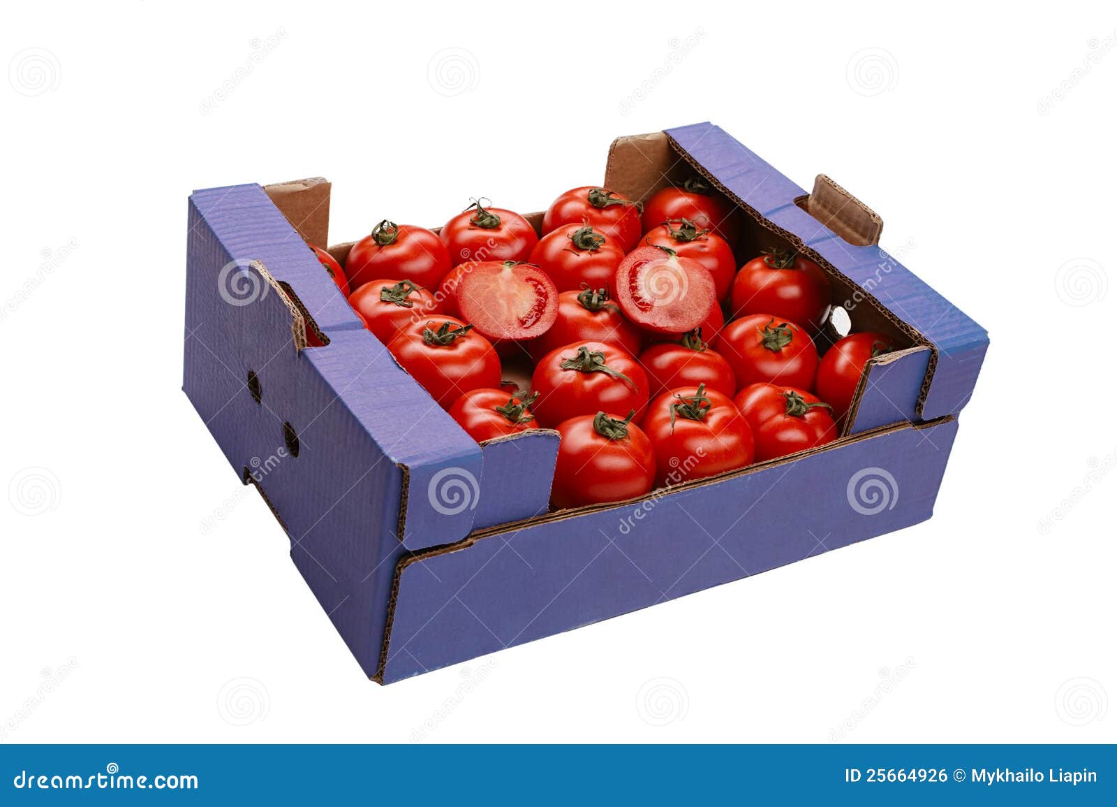 Tomato in a box stock photo. Image of meal, horizontal - 25664926