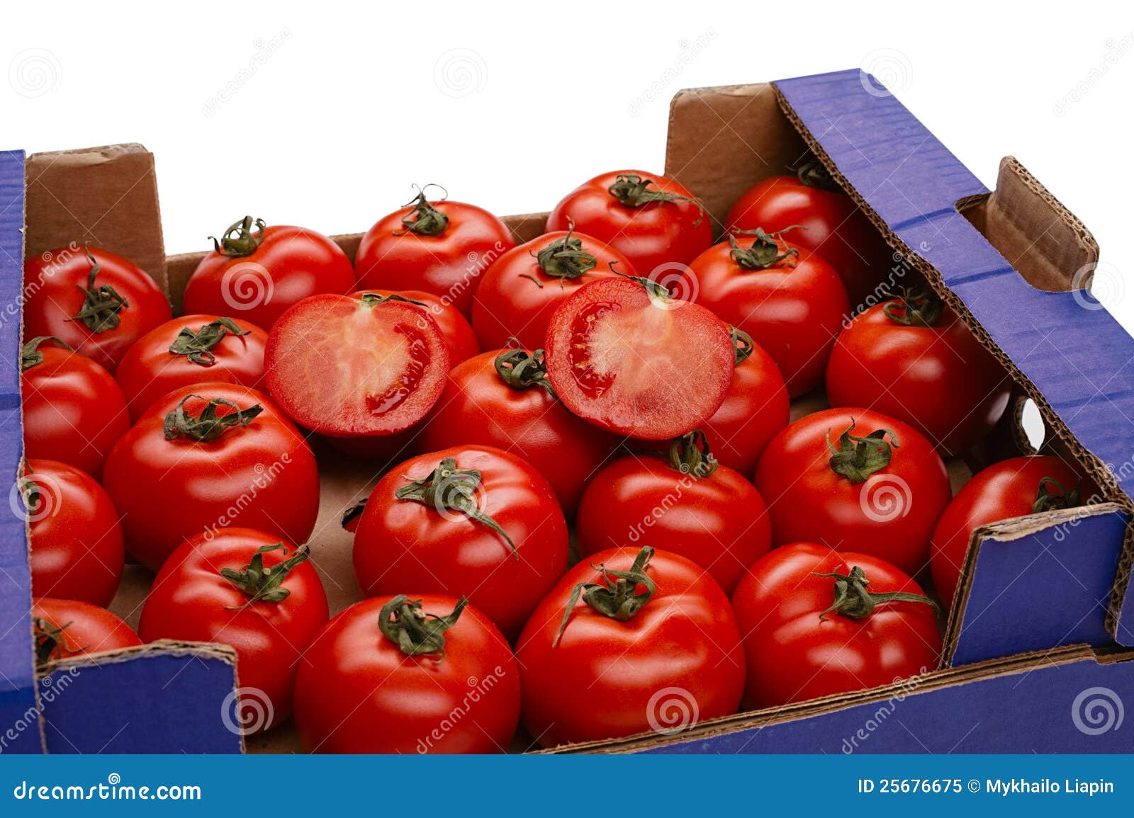 Tomato in a box stock image. Image of nutrition, crop - 25676675