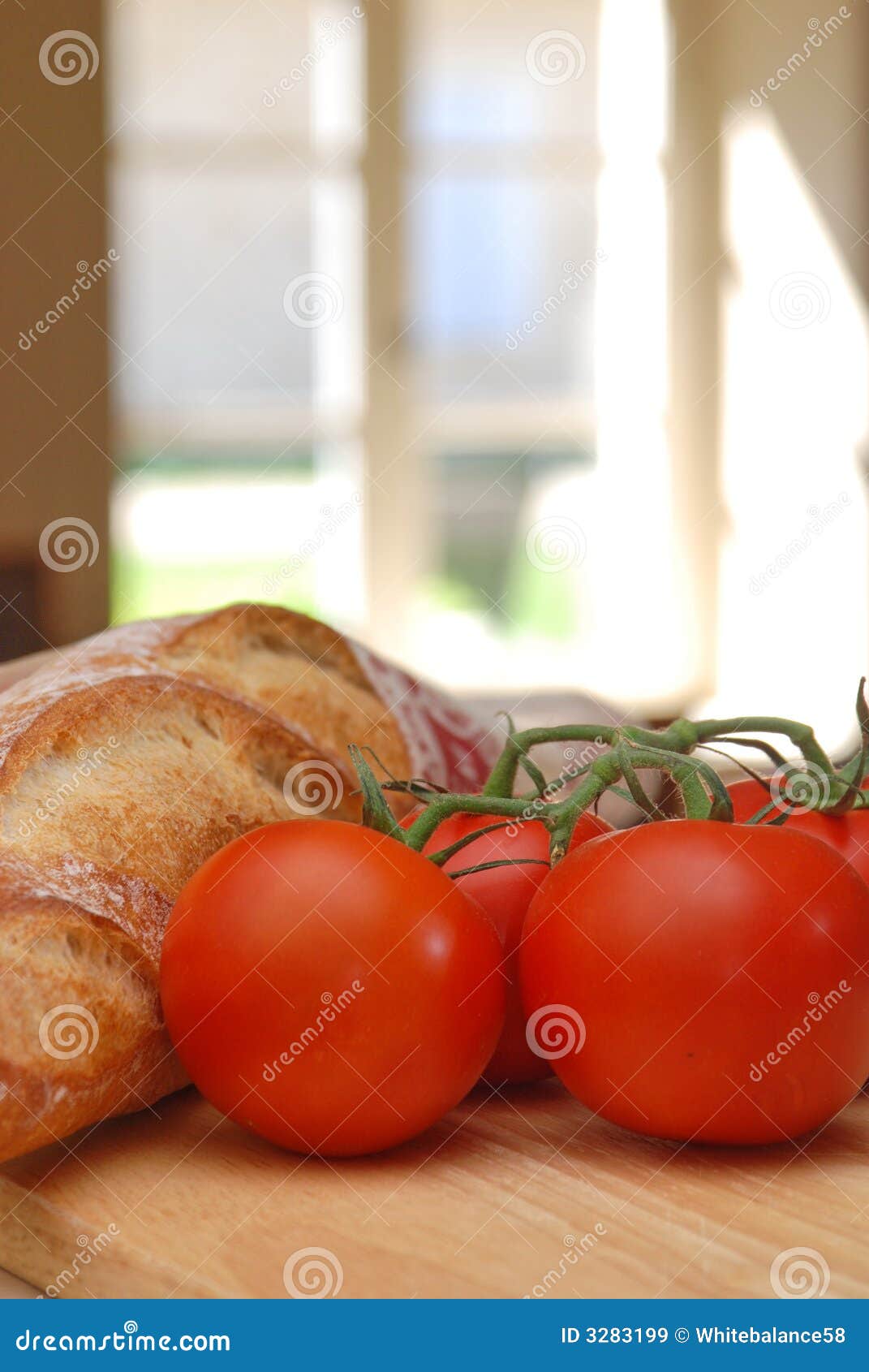 Tomato, Bread And Window Picture. Image: 3283199