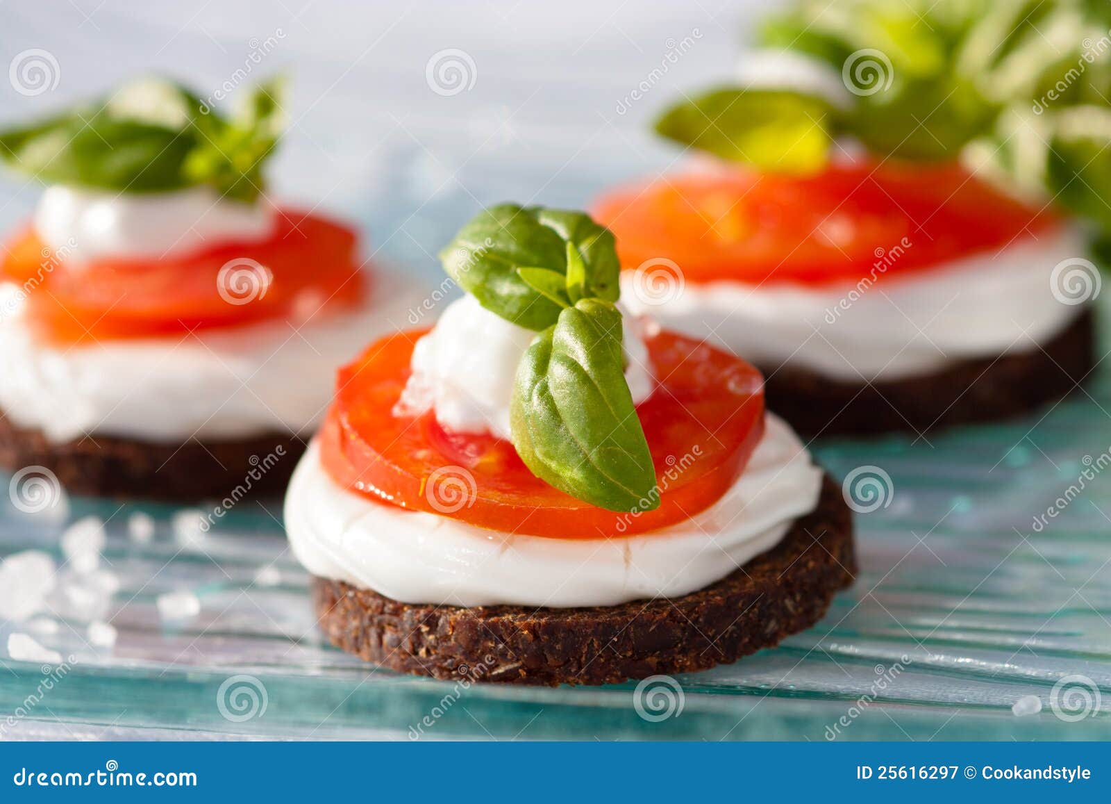 Tomato canape stock image. Image of salt, calories, italian - 25616297