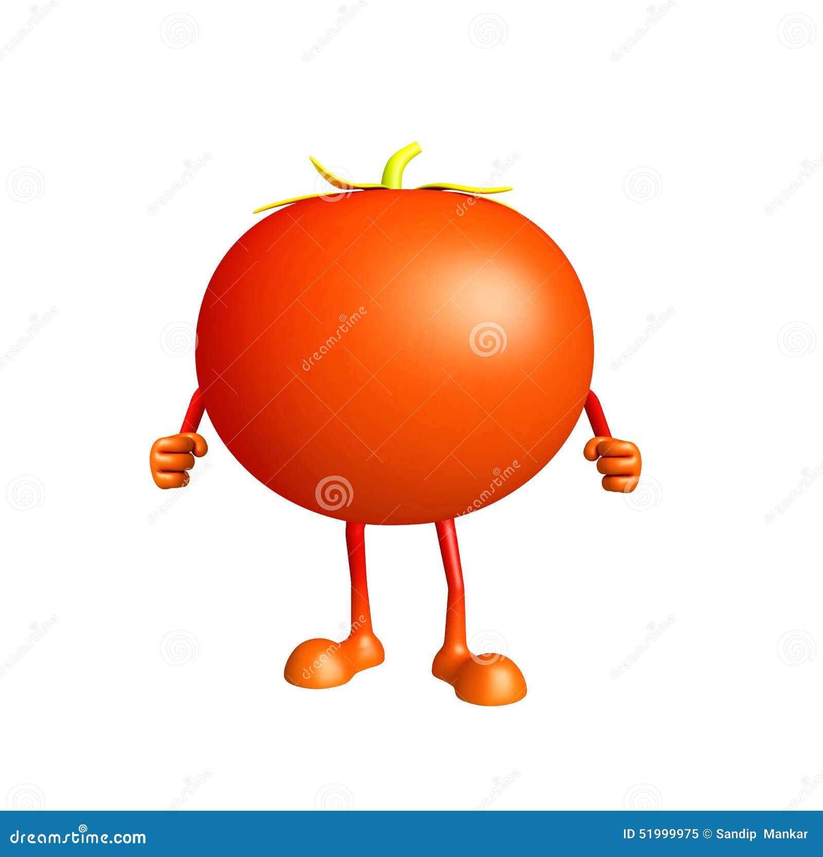Tomato Character with Standing Pose Stock Illustration - Illustration ...