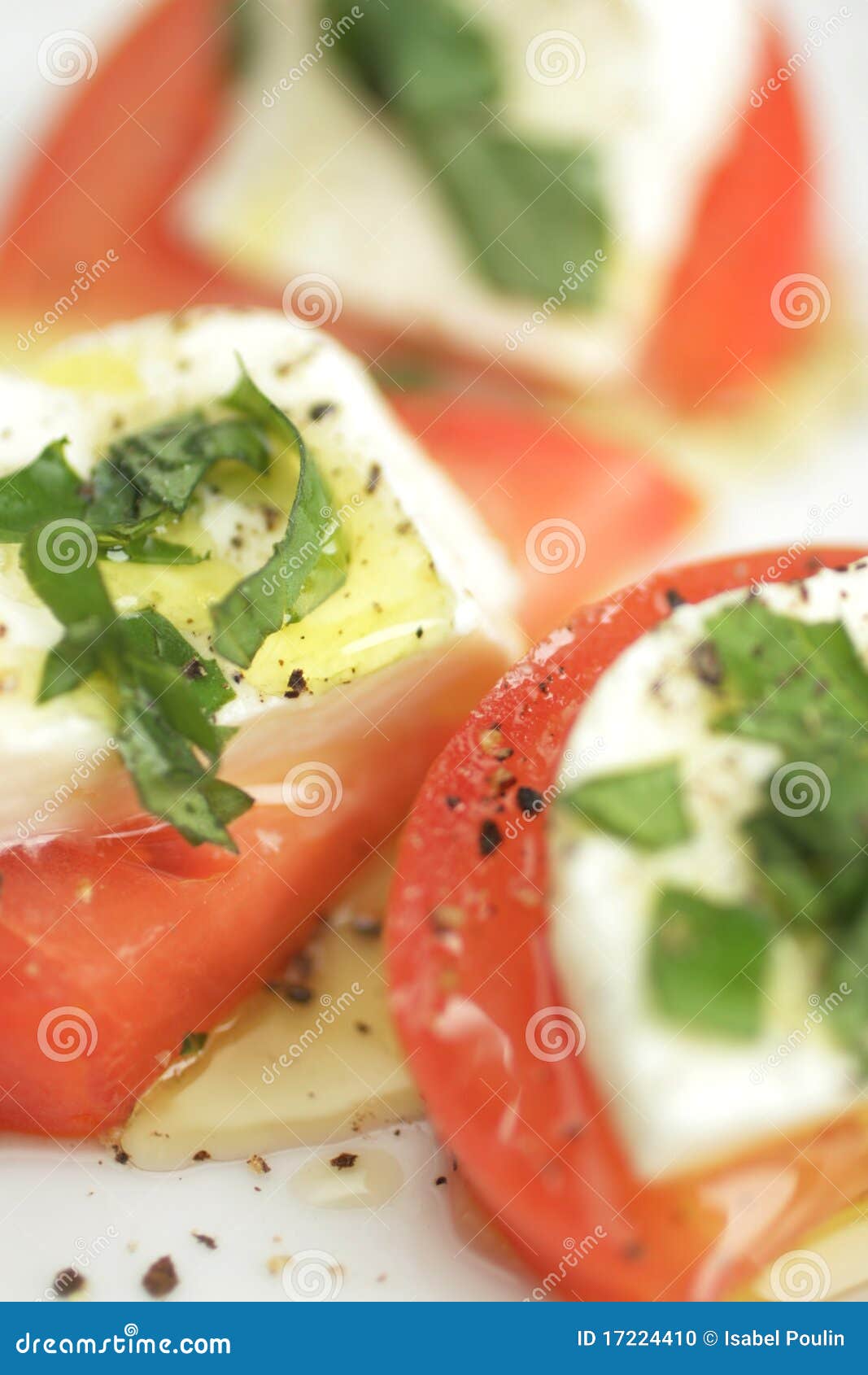 Tomato and cheese starter stock photo. Image of dressing - 17224410