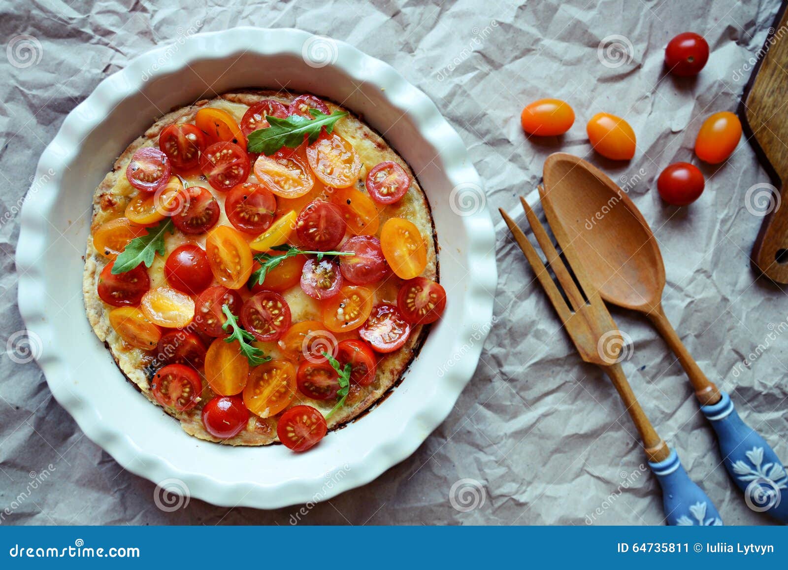 Tomato cheesecake stock image. Image of cake, cheesecake - 64735811