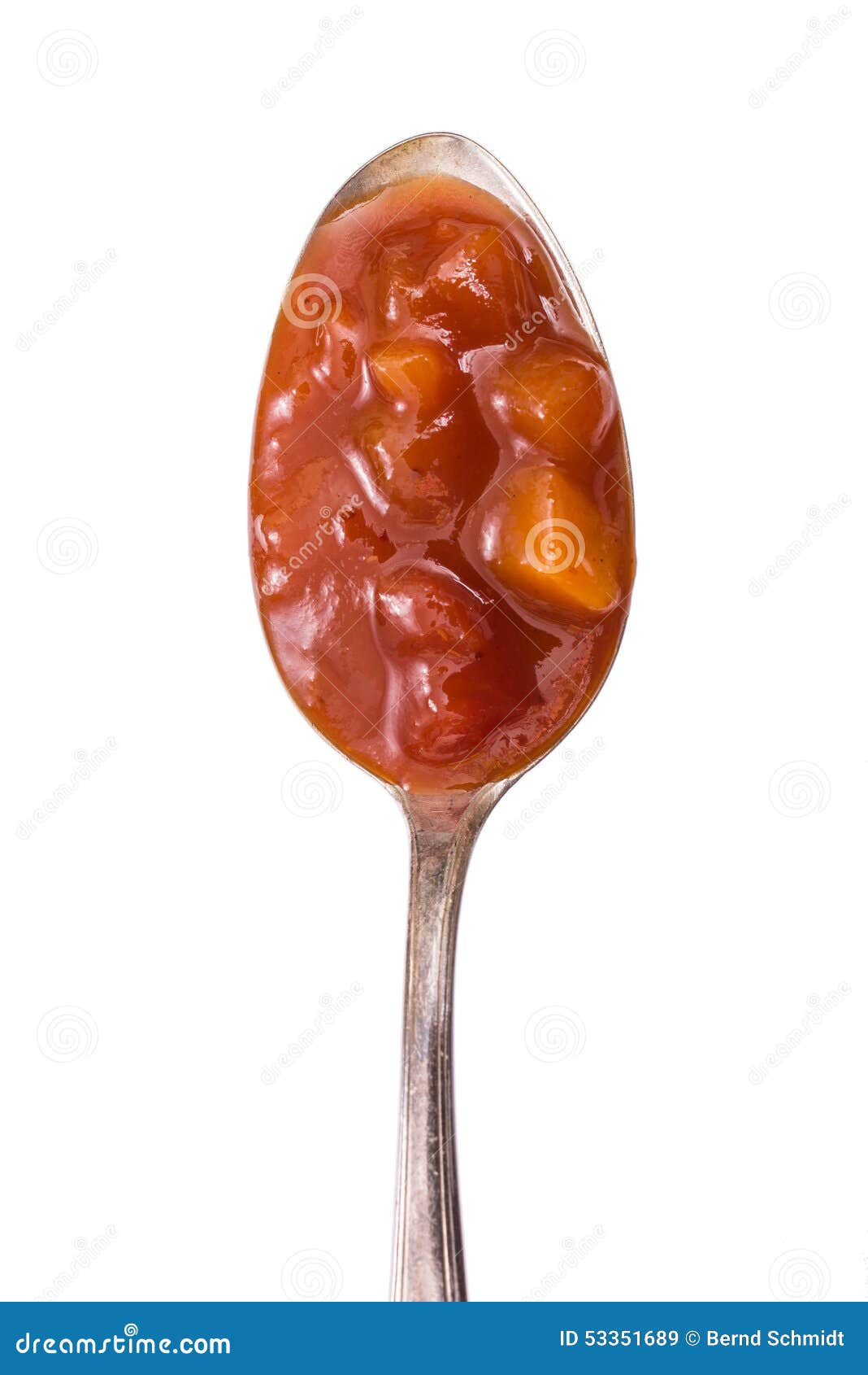Tomato Chili Pepper Chutney on a Spoon Stock Image - Image of spicy ...
