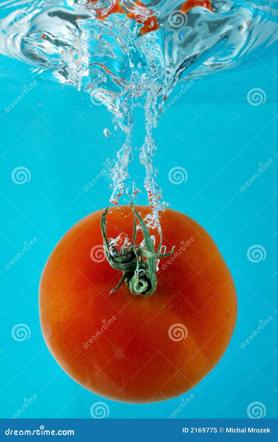 Tomato in clear water stock image. Image of nutrition - 2169775