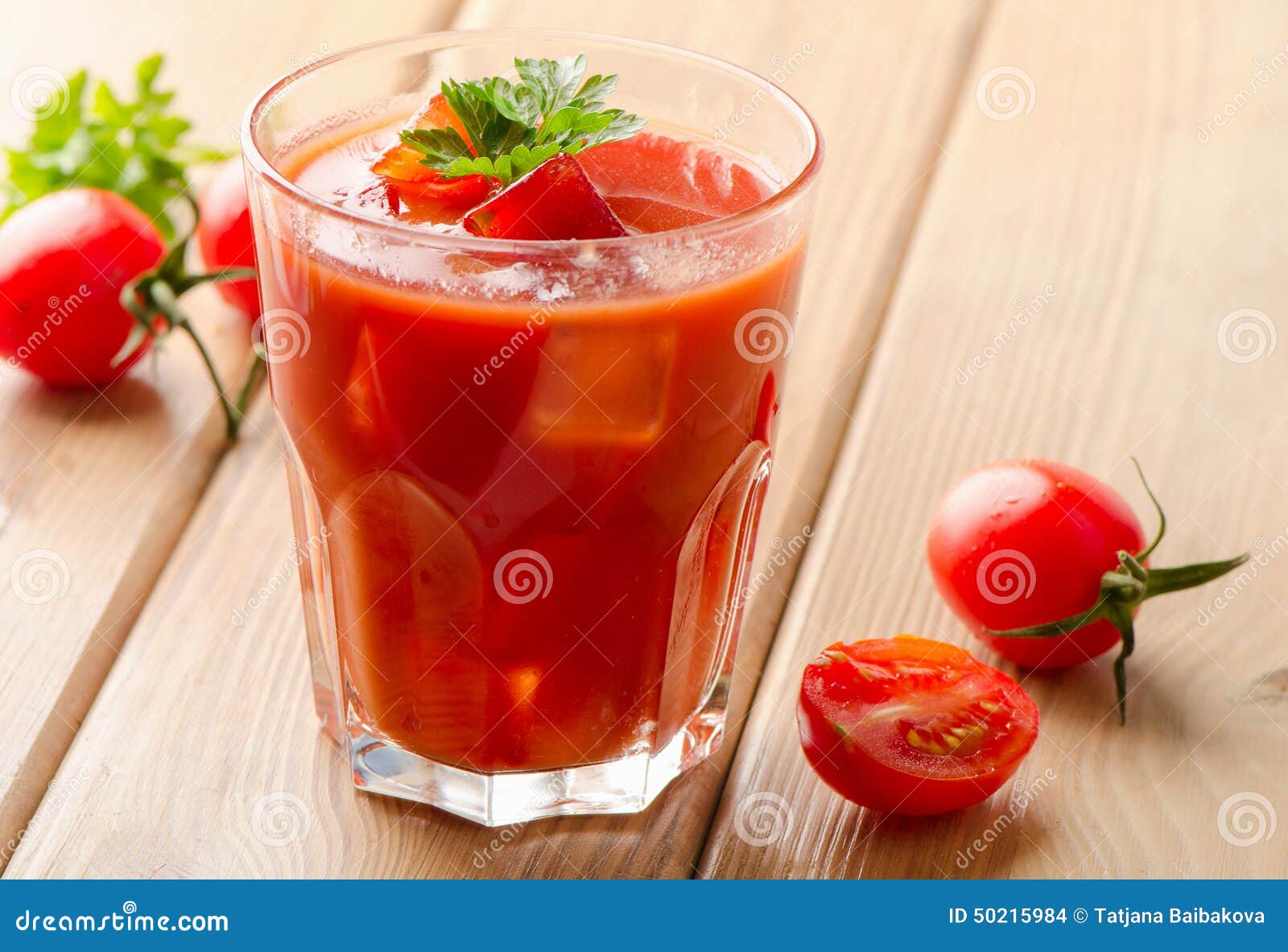 Tomato Cocktail with Fresh Herbs Stock Photo - Image of pepper, slice ...