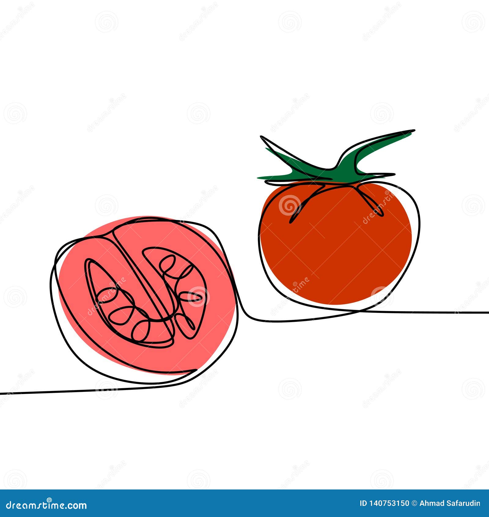 Tomato Line Drawing