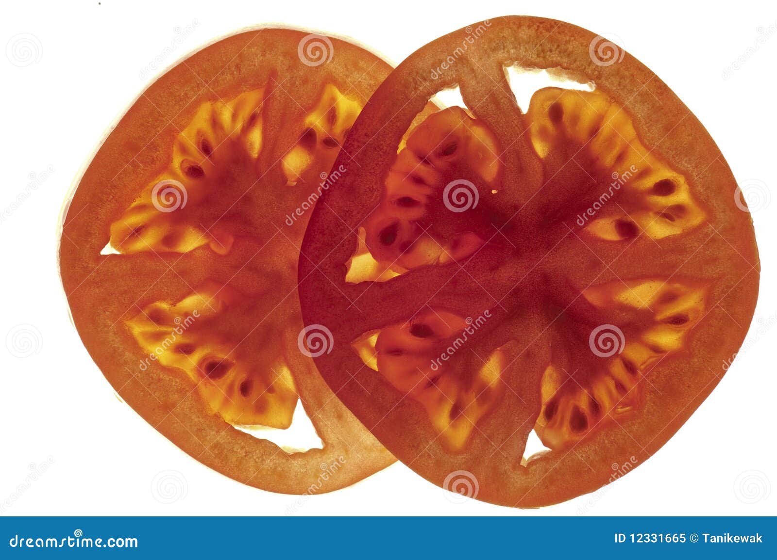 Tomato cross sections stock image. Image of sliced, back - 12331665
