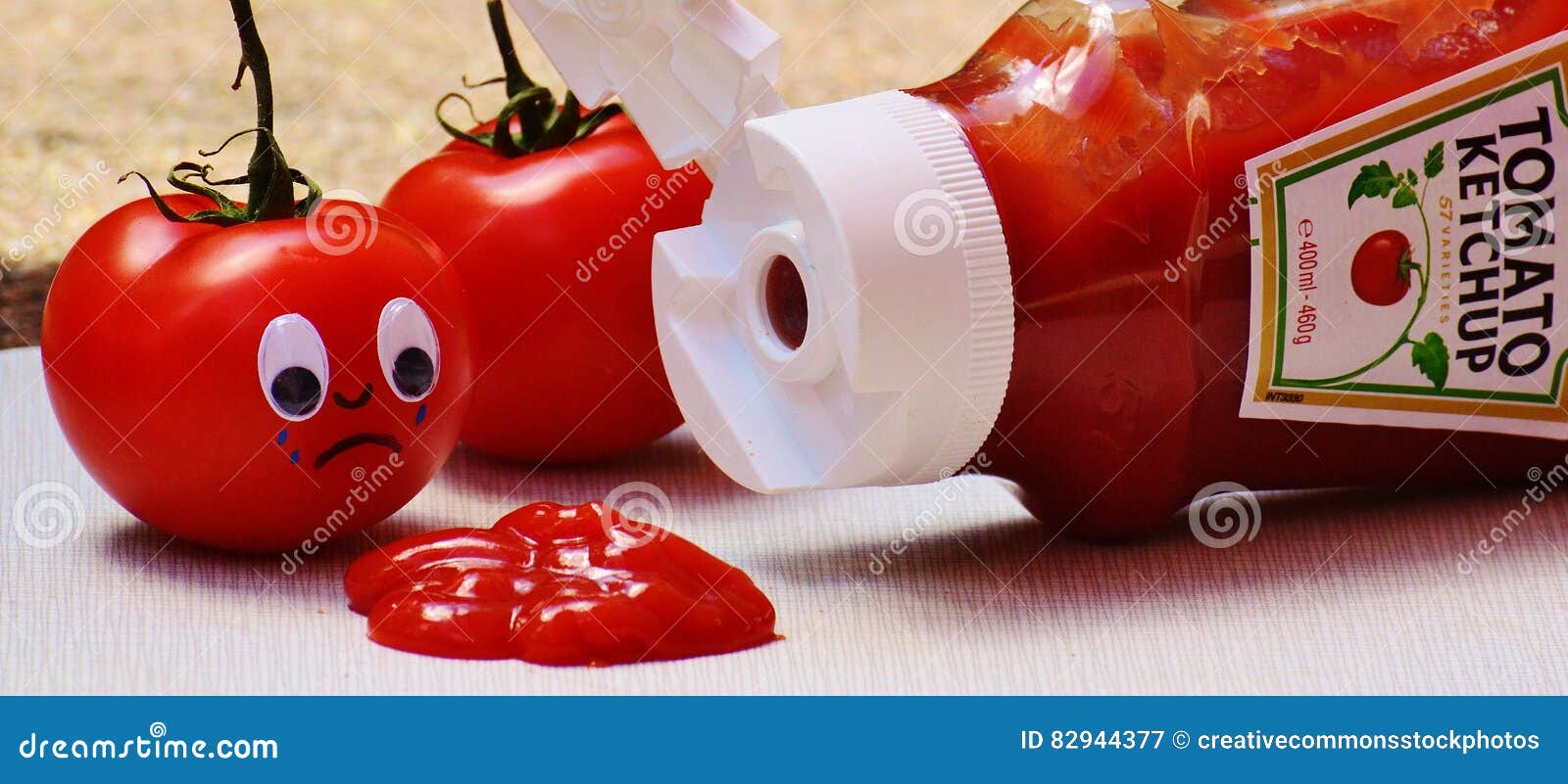 Tomato Crying On Tomato Ketchup Picture. Image: 82944377
