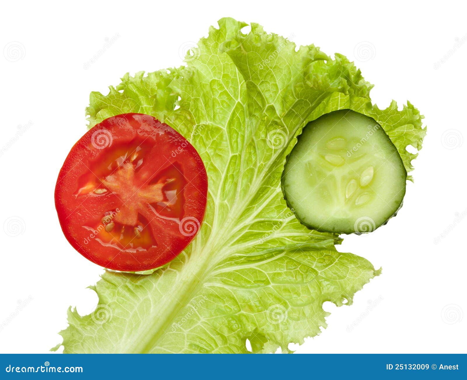 Slices Of Lettuce Leaves