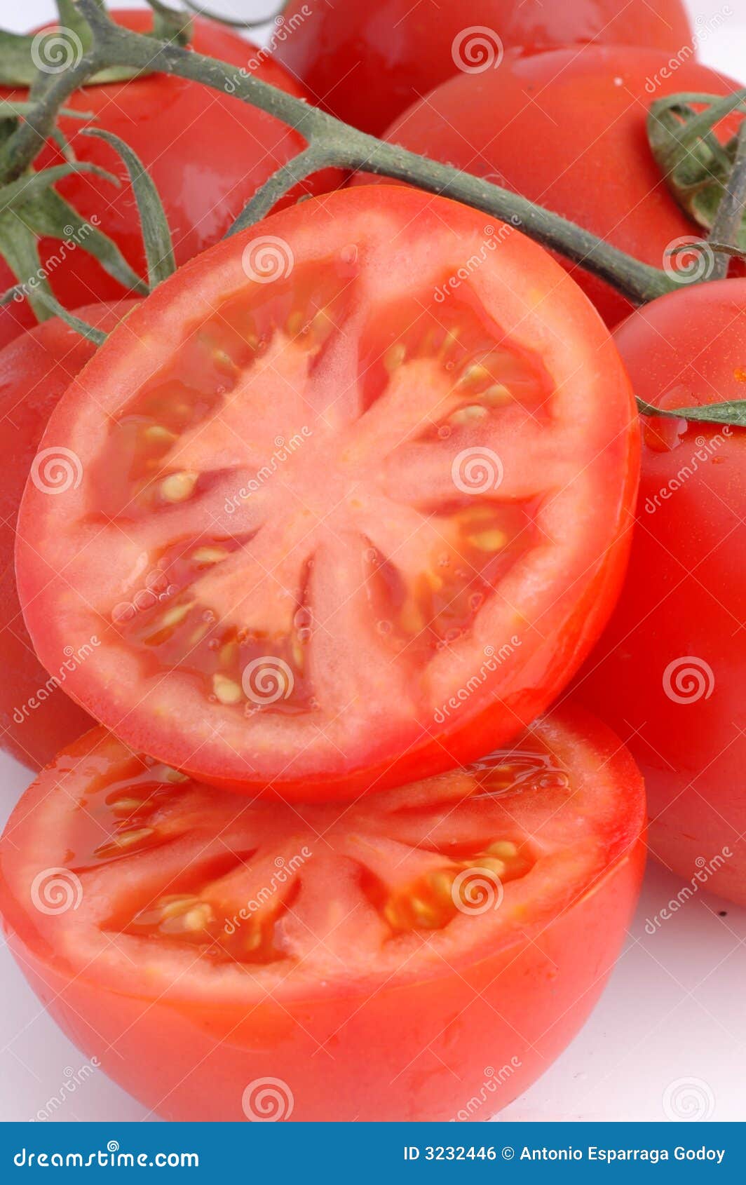 Tomato cut stock photo. Image of stem, tasty, nutrition - 3232446