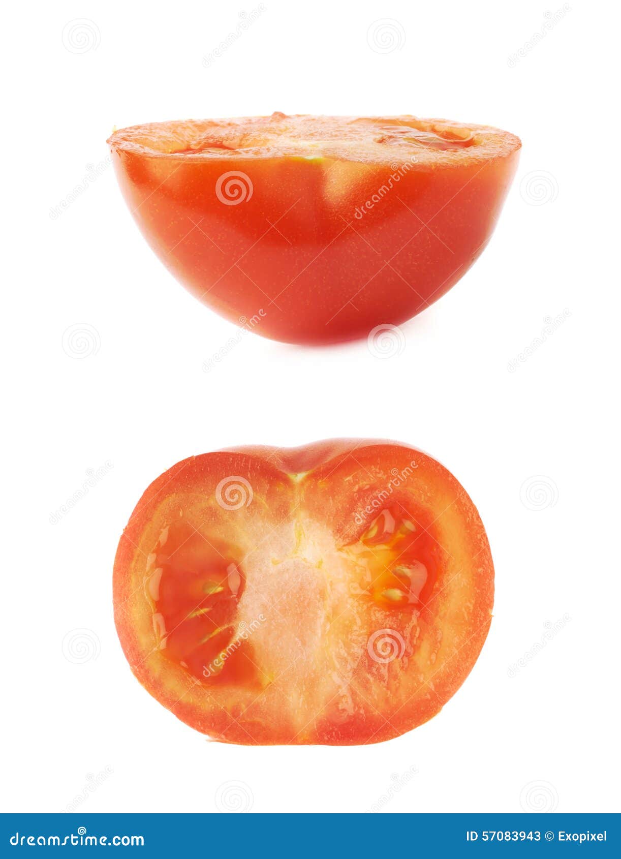 Tomato Cut in Half Isolated Stock Image - Image of healthy, cooking ...