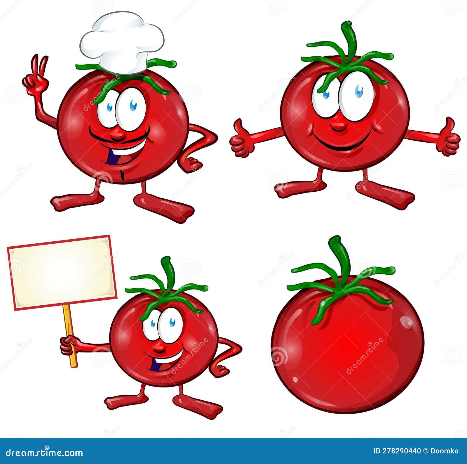 Tomato Cute Kawaii Linear Character Cartoon Vector | CartoonDealer.com ...
